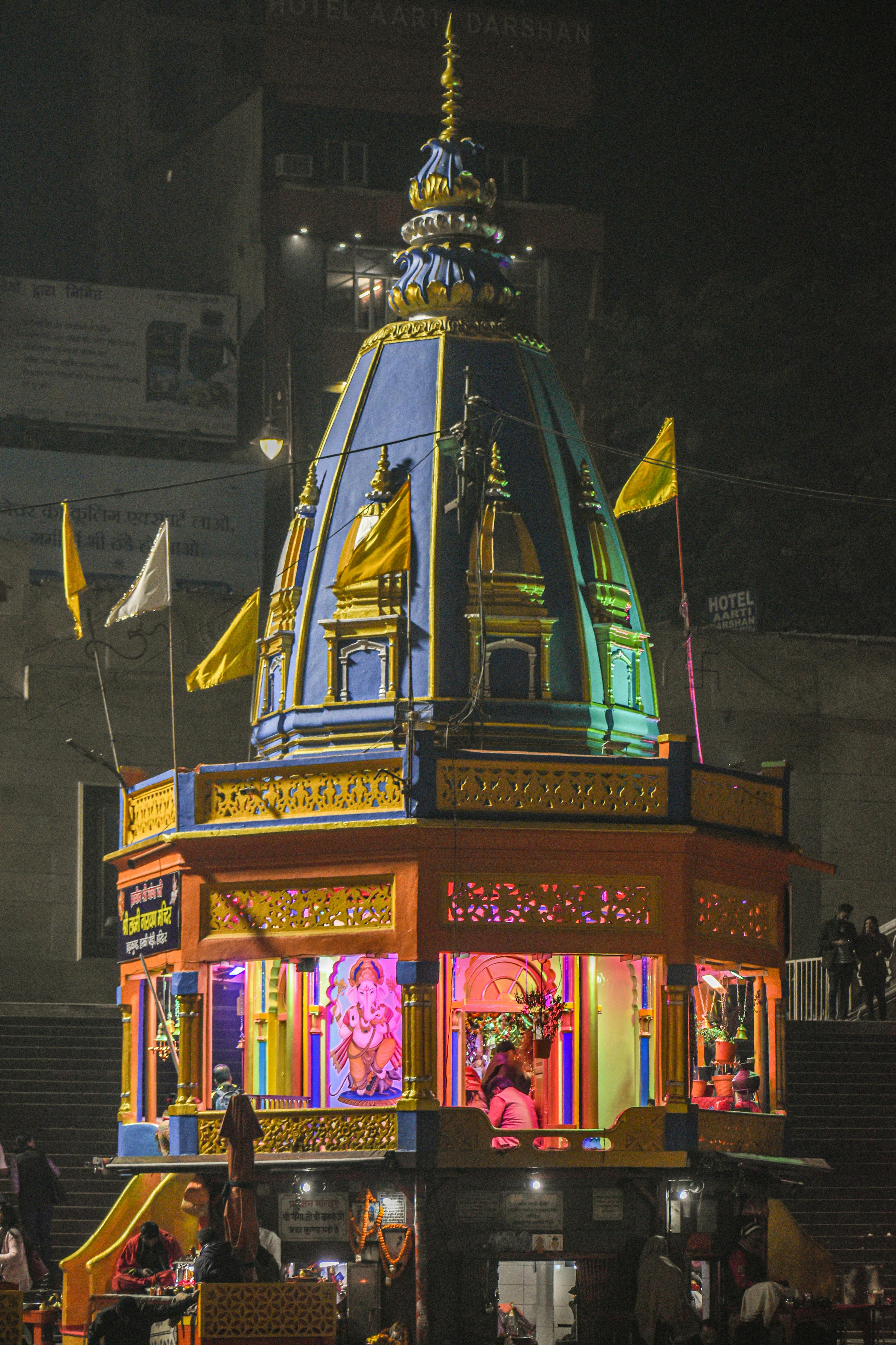 A Crowd Standing in front of the Kedarnath Temple in Kedarnath, India ...