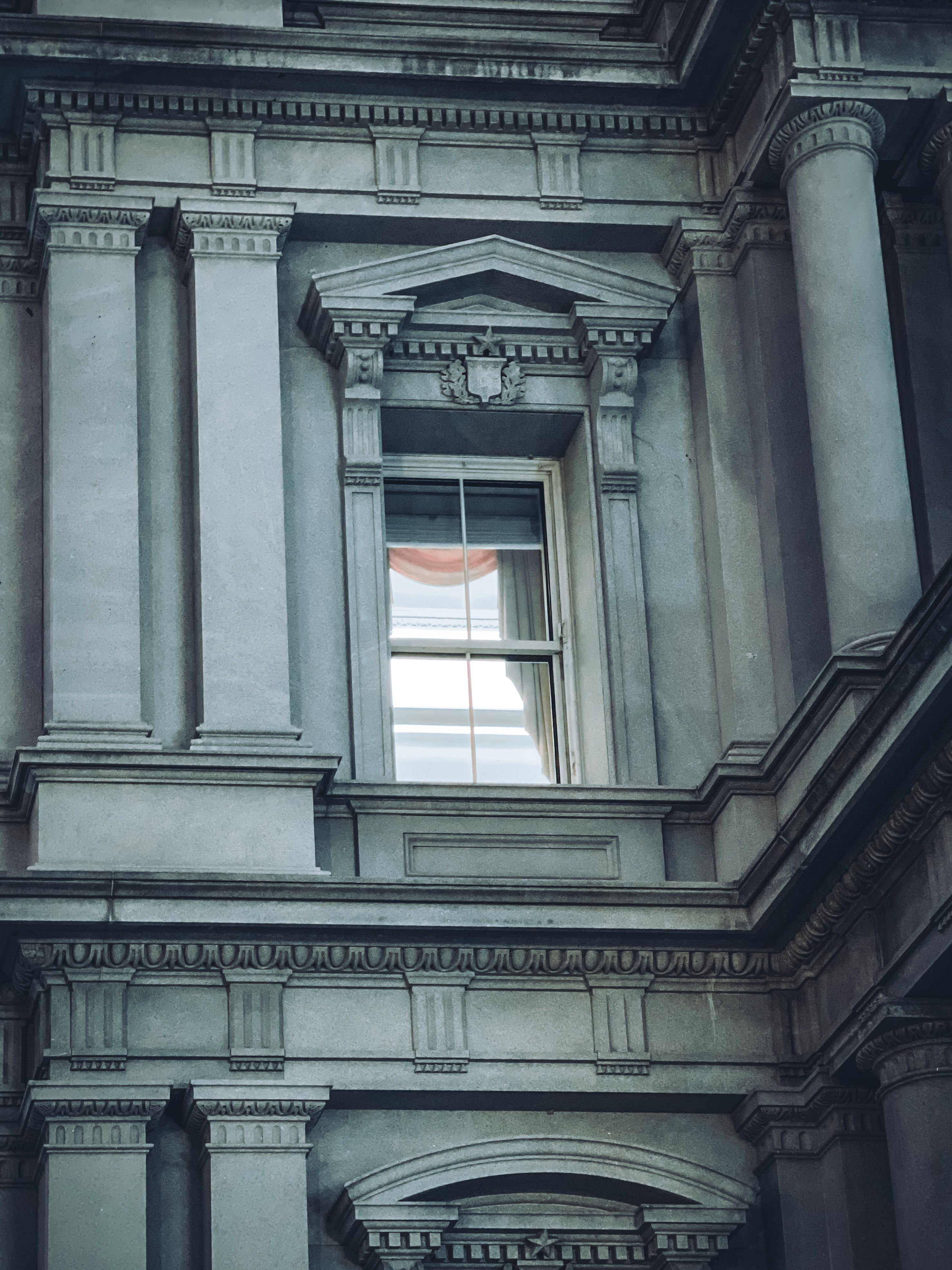 Neoclassical Tower against Fluffy White Cloud · Free Stock Photo