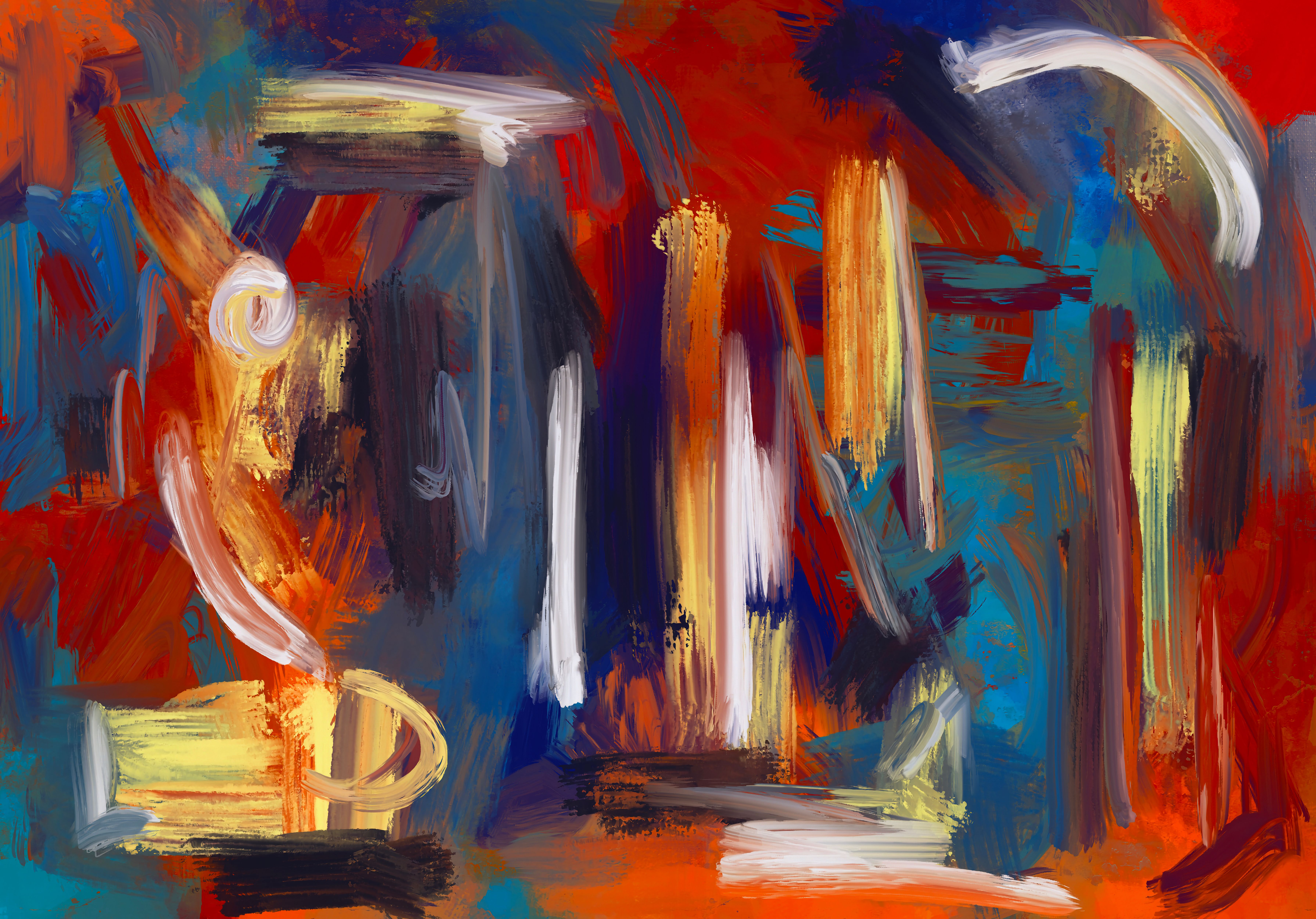 An abstract painting of a man and woman · Free Stock Photo