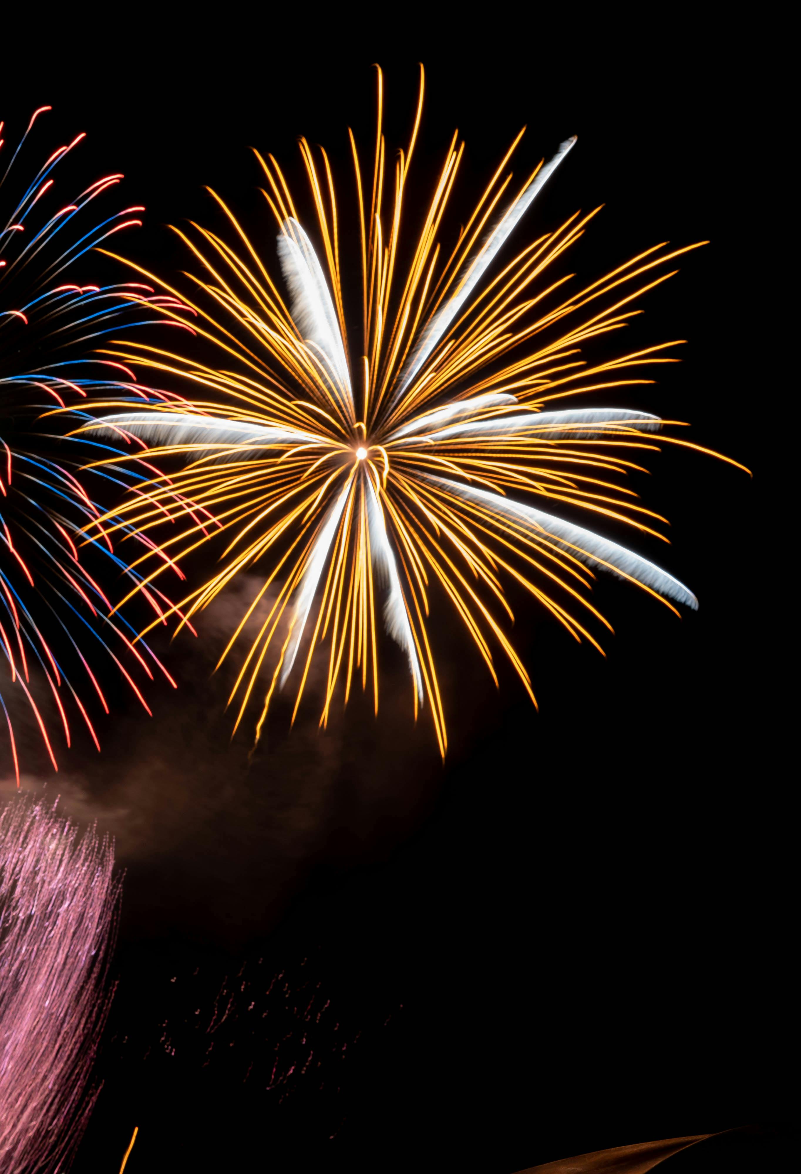 Disney Castle With Fireworks Display during Night Time · Free Stock Photo