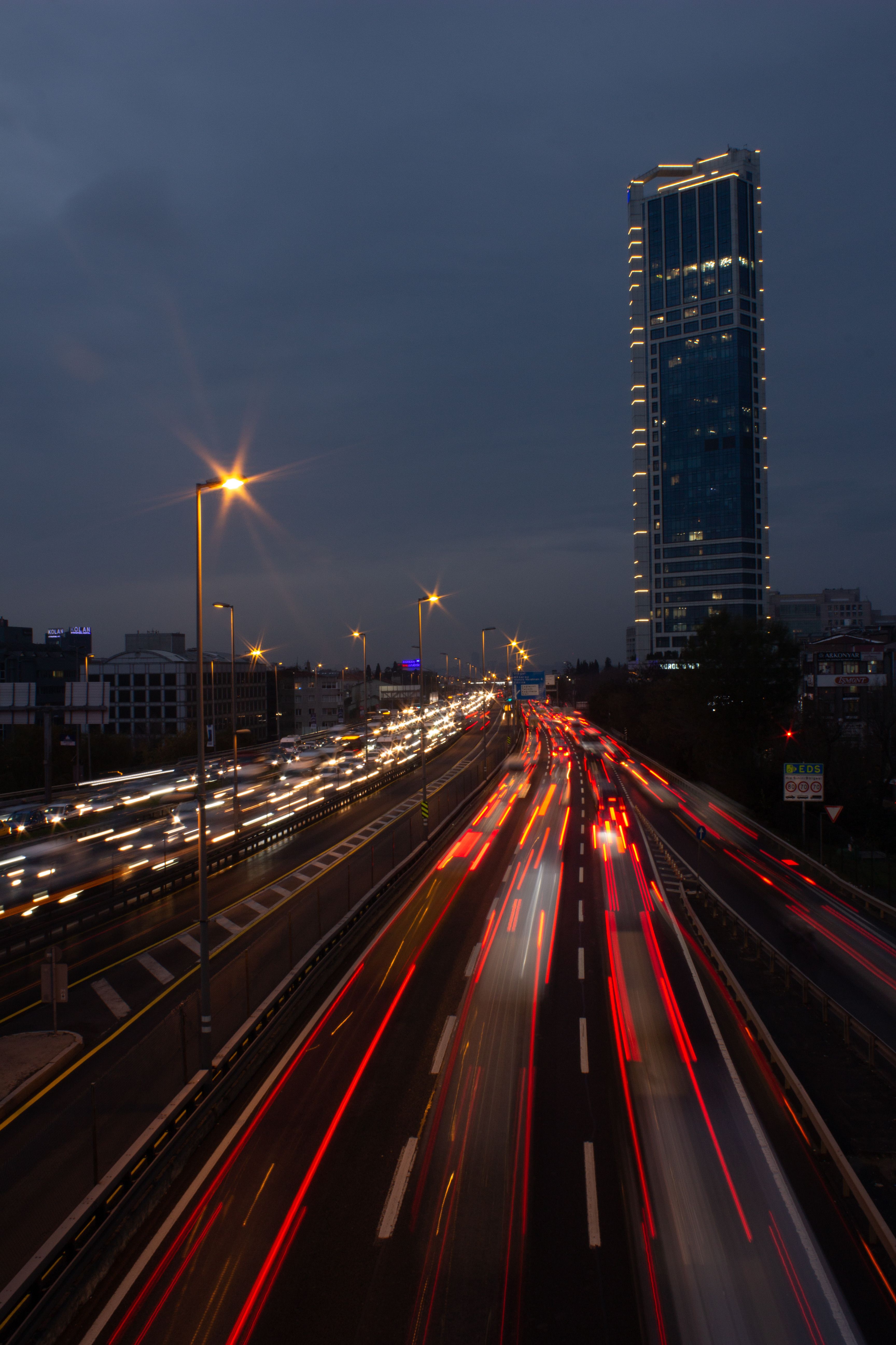 Roundabout at Night · Free Stock Photo