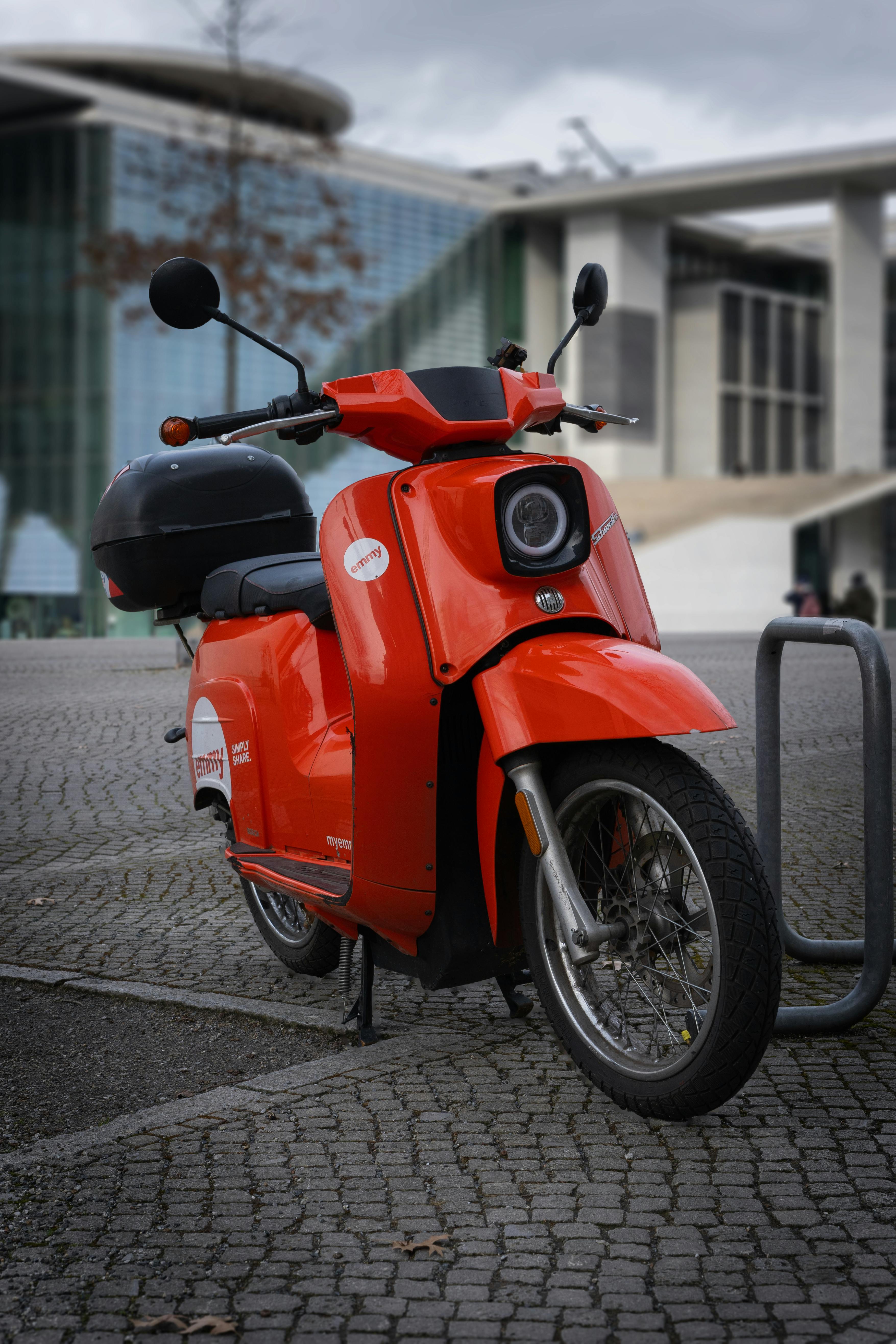 A Red Simson Schwalbe Moped · Free Stock Photo