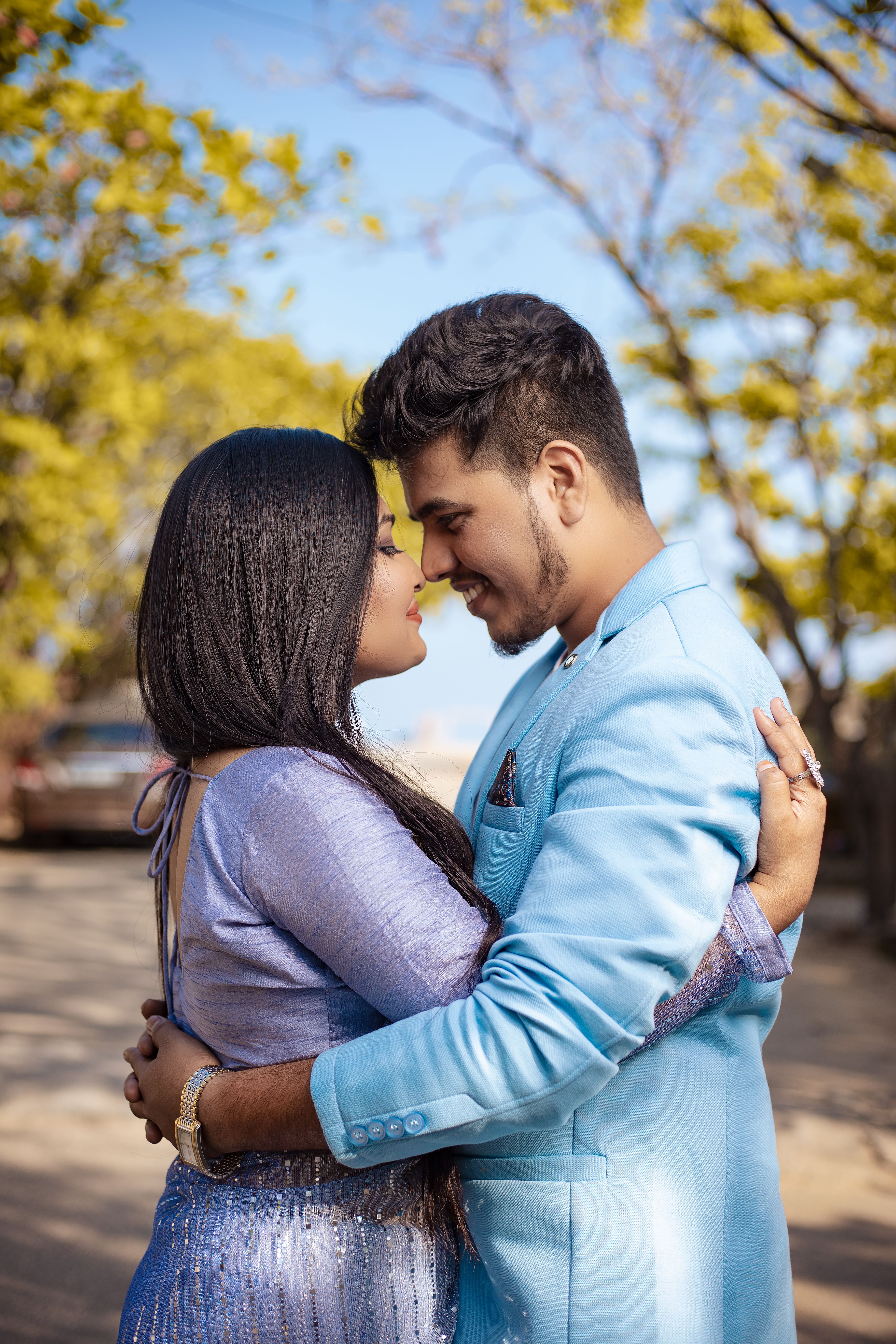 Man and Woman Standing Face to Face and Hugging · Free Stock Photo