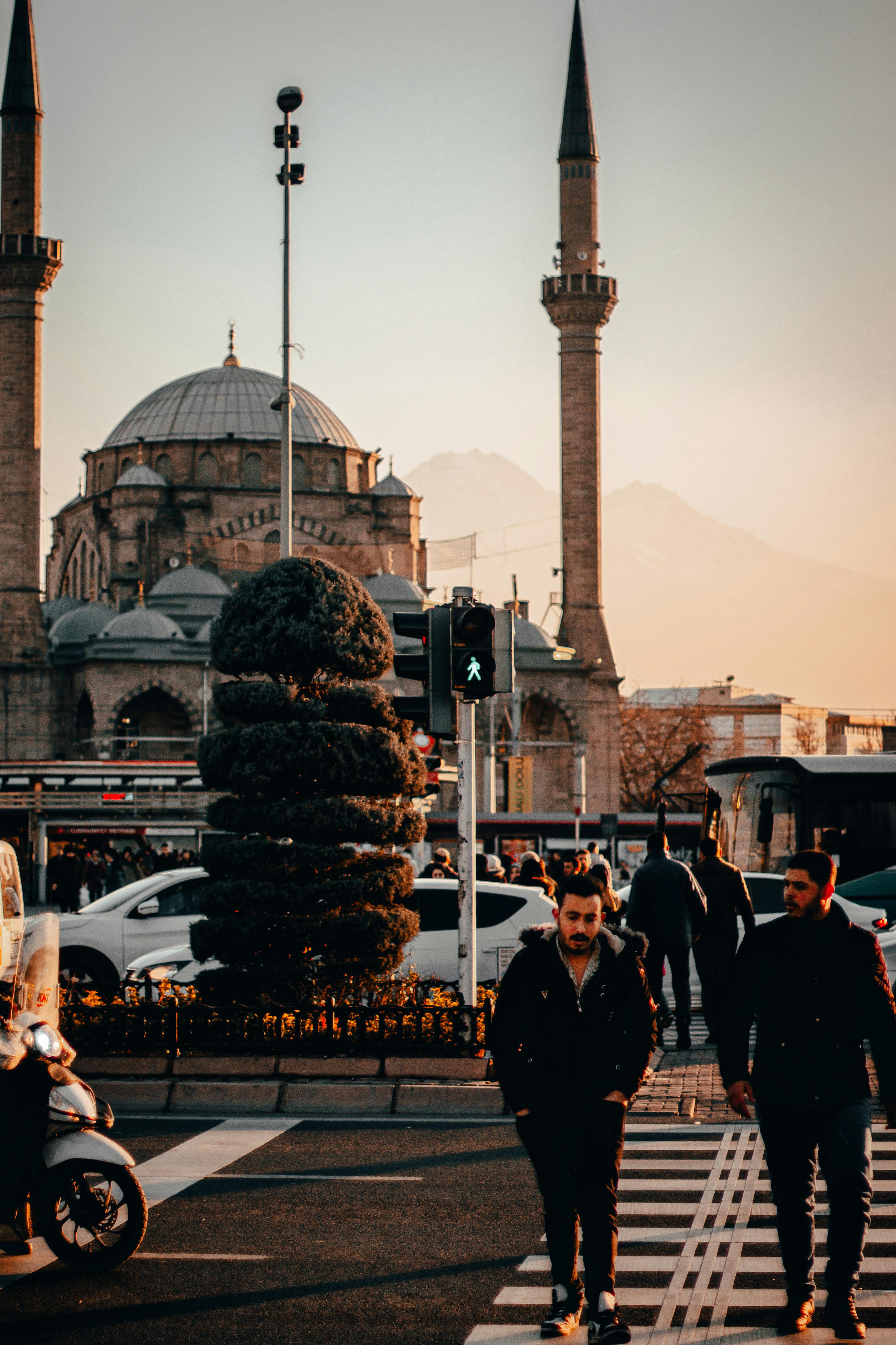 Two Men Crossing on the Road · Free Stock Photo