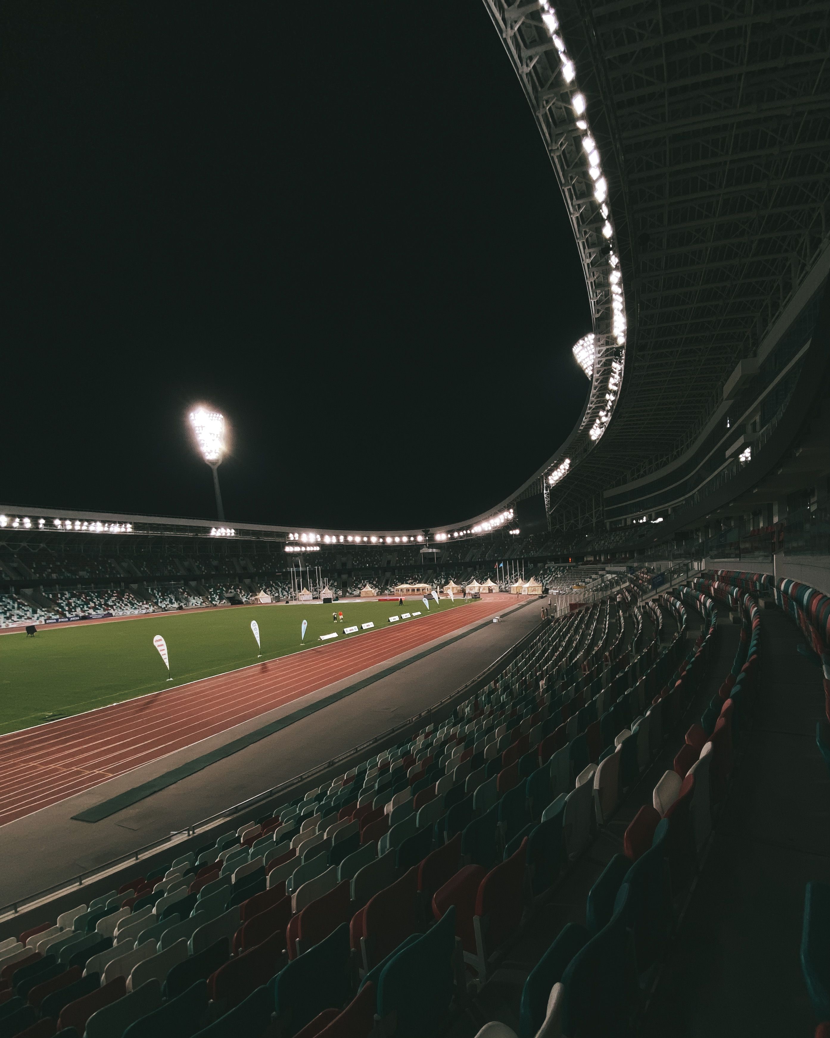 Majestic Football Stadium at Night · Free Stock Photo