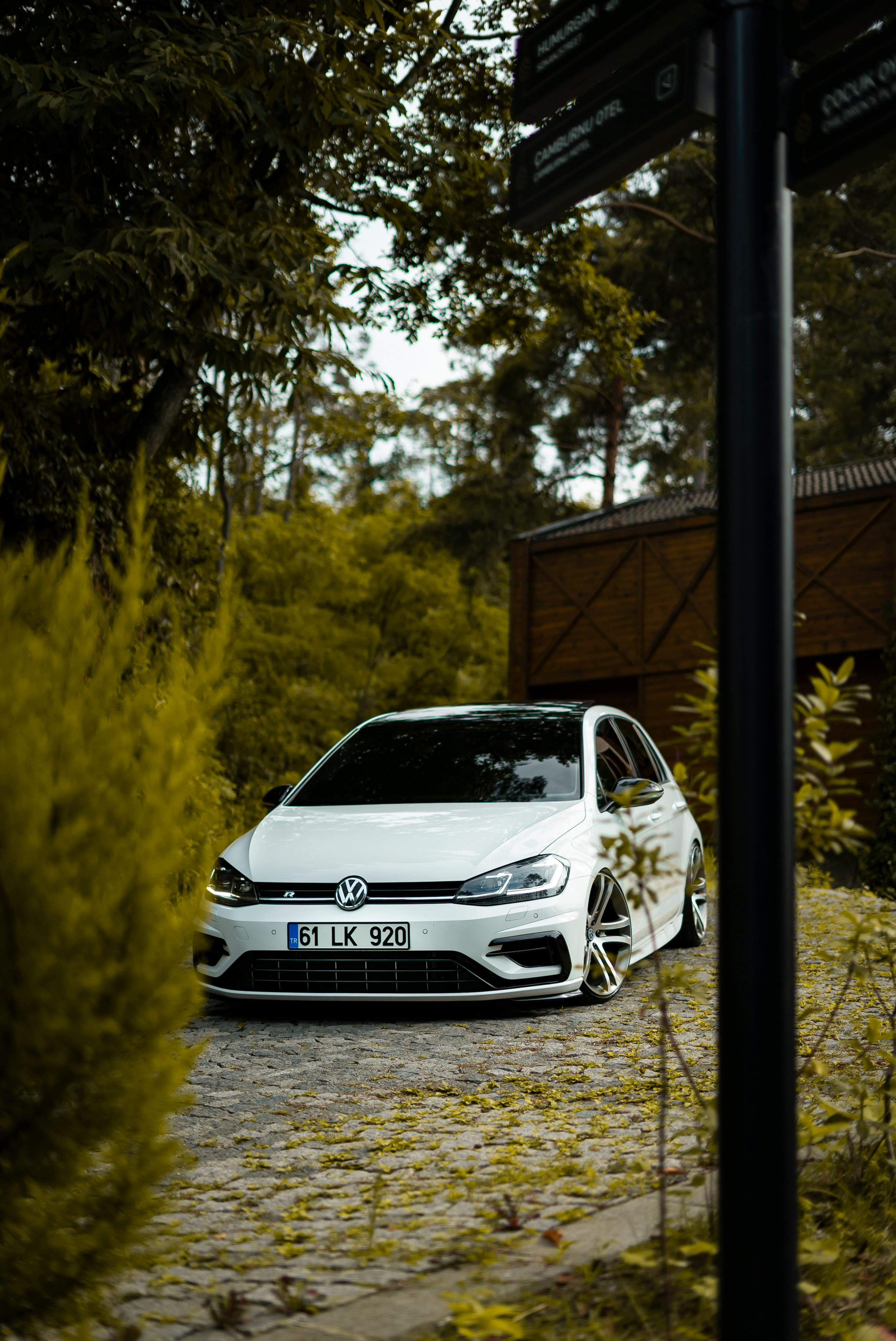Trees around Volkswagen Golf · Free Stock Photo