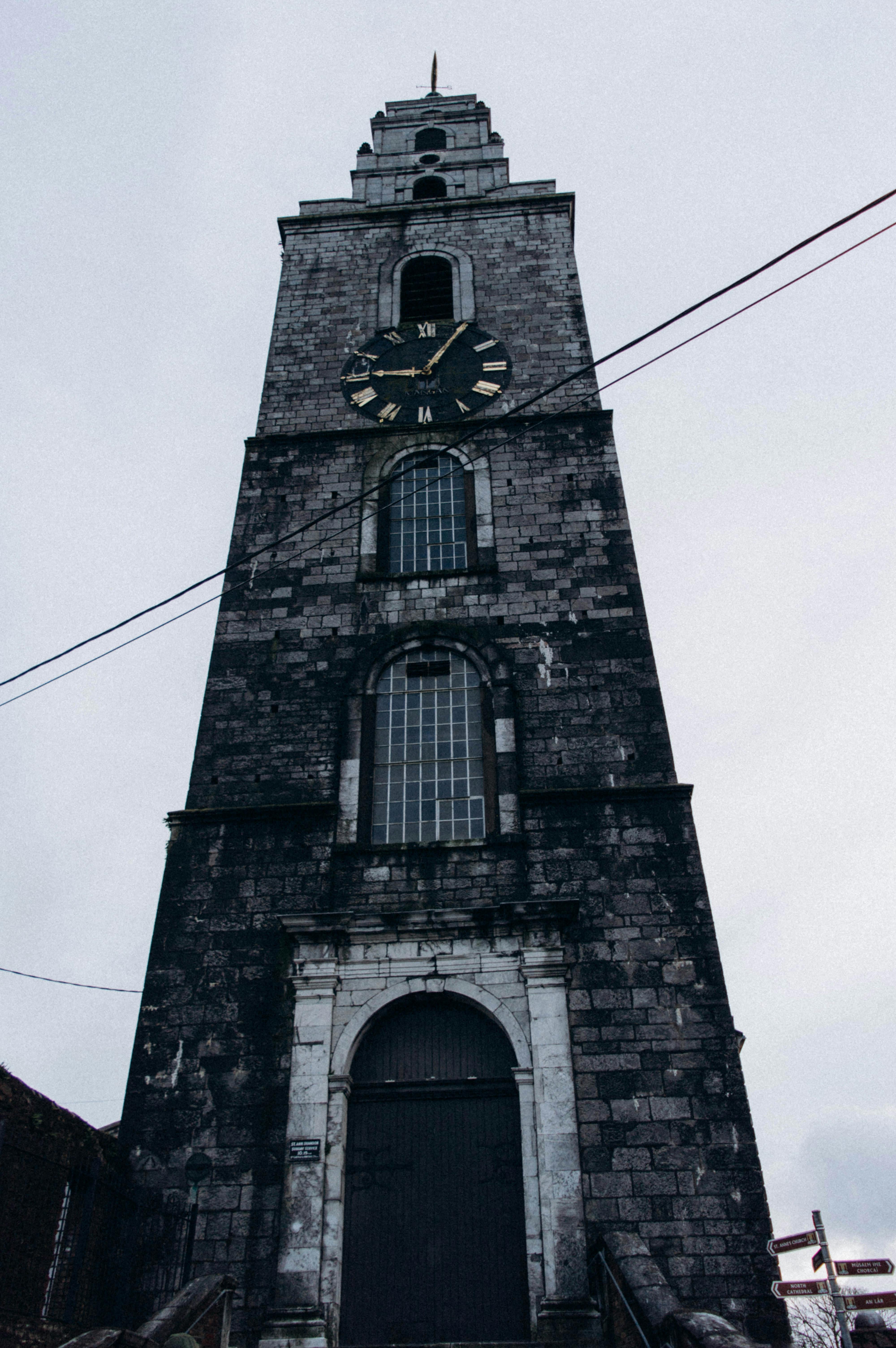 Tower of the Church of St Anne, Shandon district of Cork, Ireland ...
