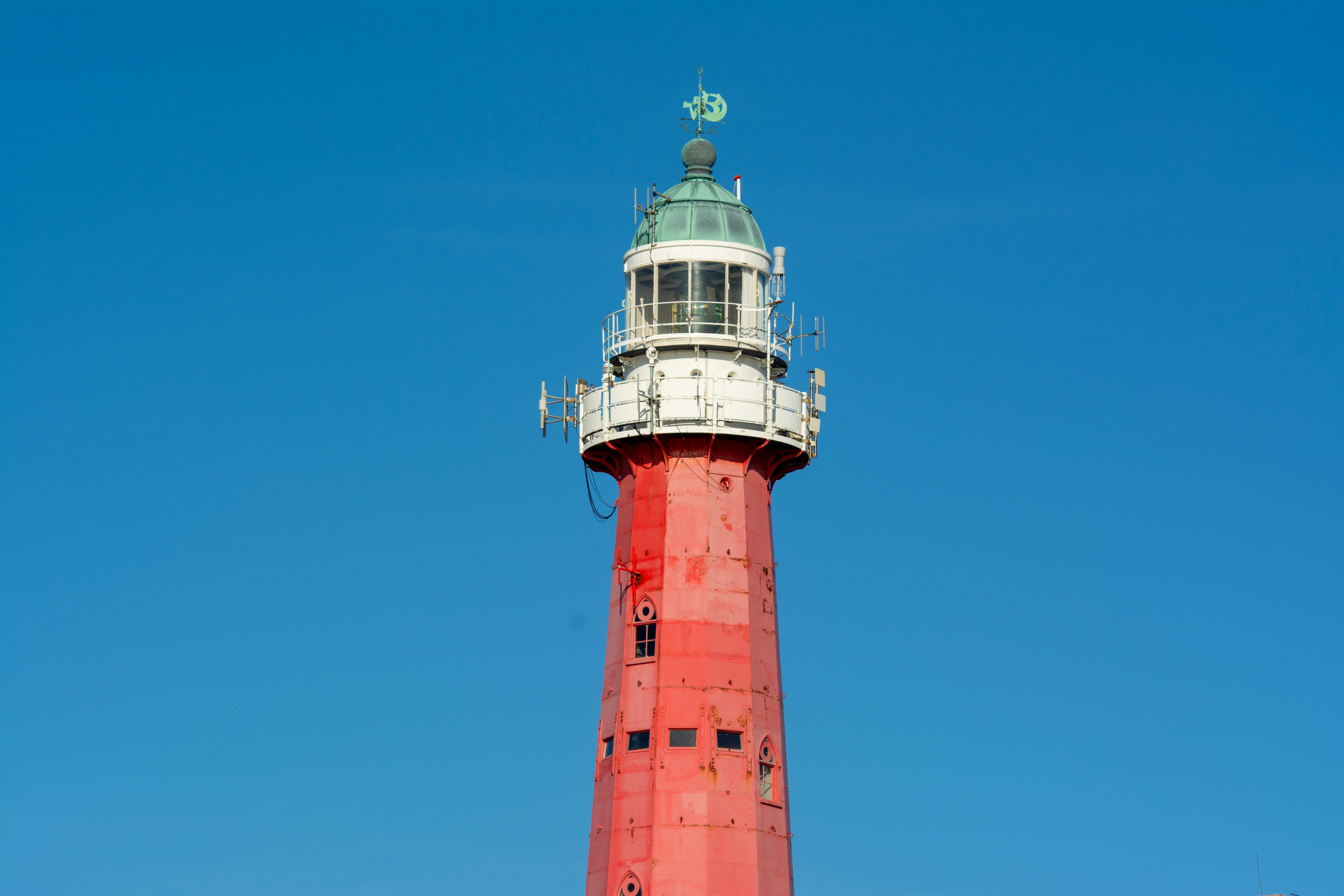 Scheveningen Lighthouse Standing against a Clear Blue Sky · Free Stock ...