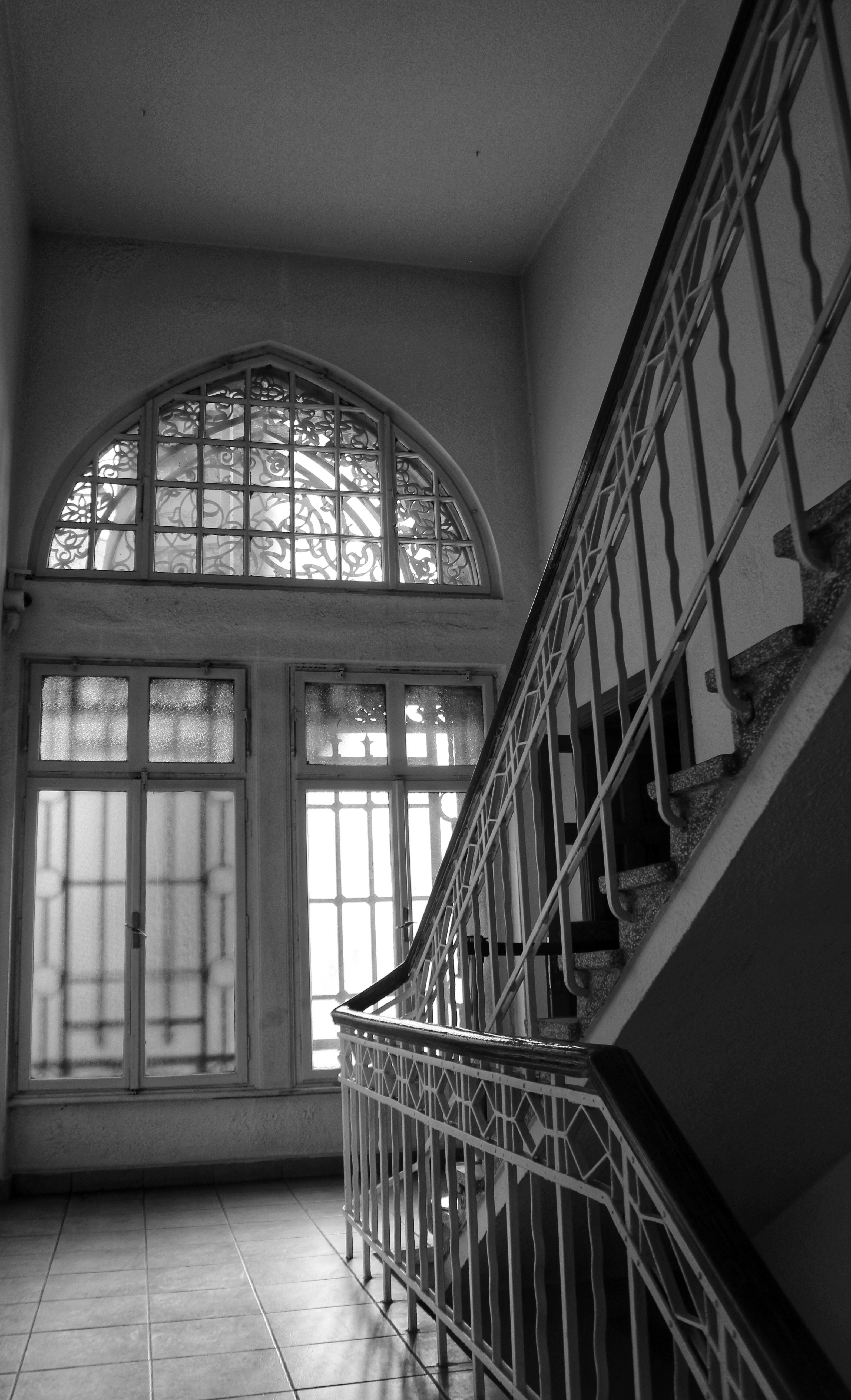 Metal Railing on Stairs in the Building · Free Stock Photo