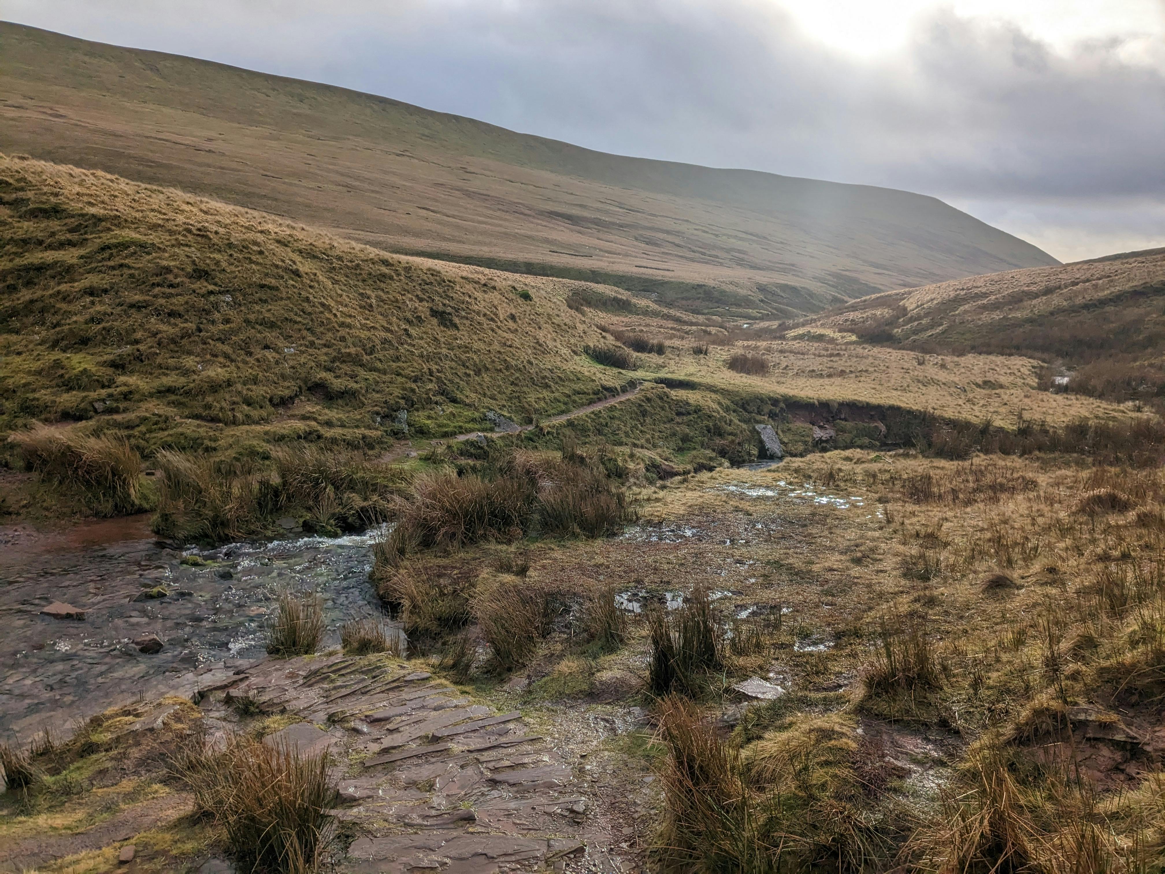 Small Stream with Hills in the Background · Free Stock Photo
