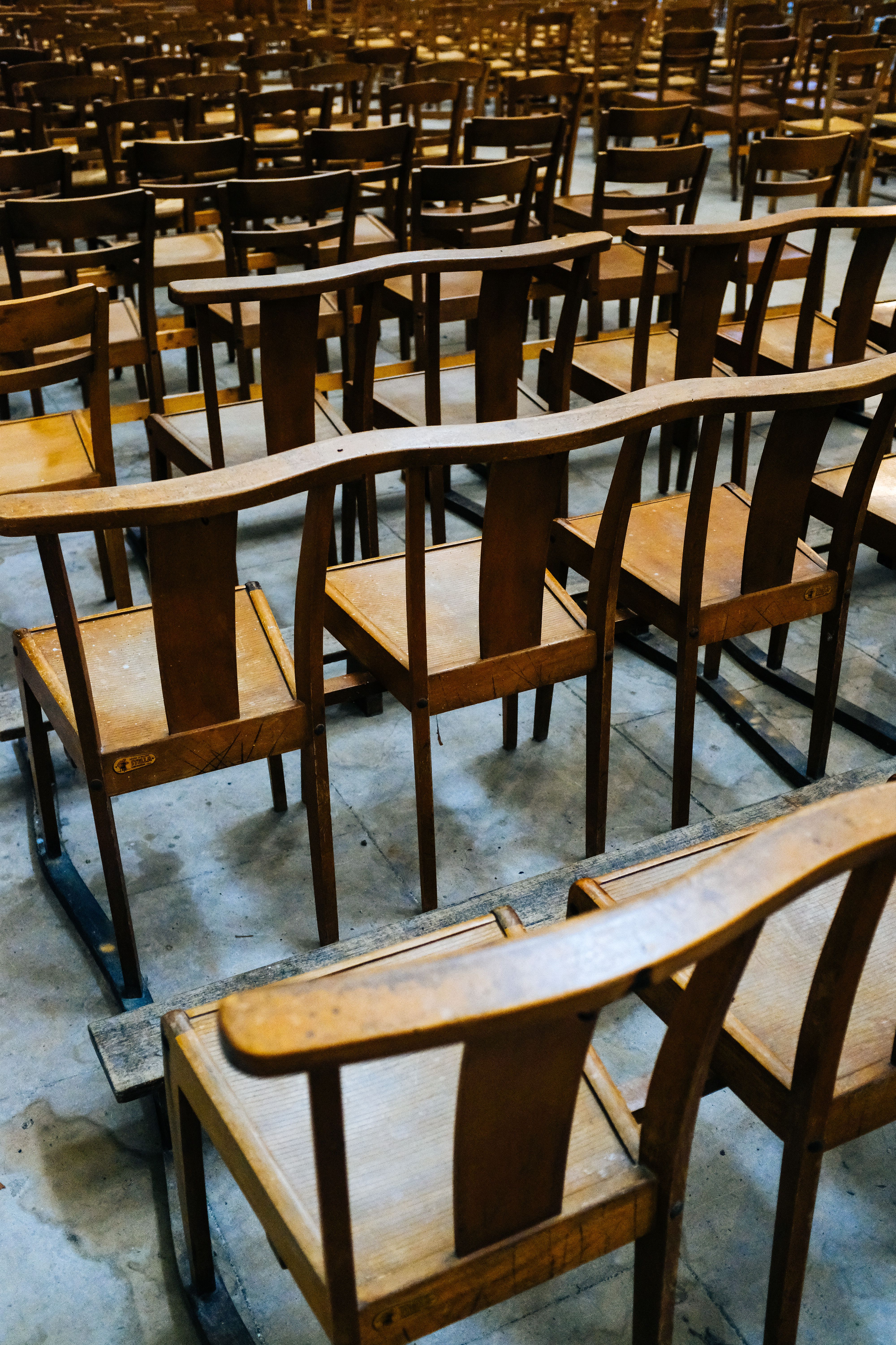 Single Wooden Chair on Stage · Free Stock Photo