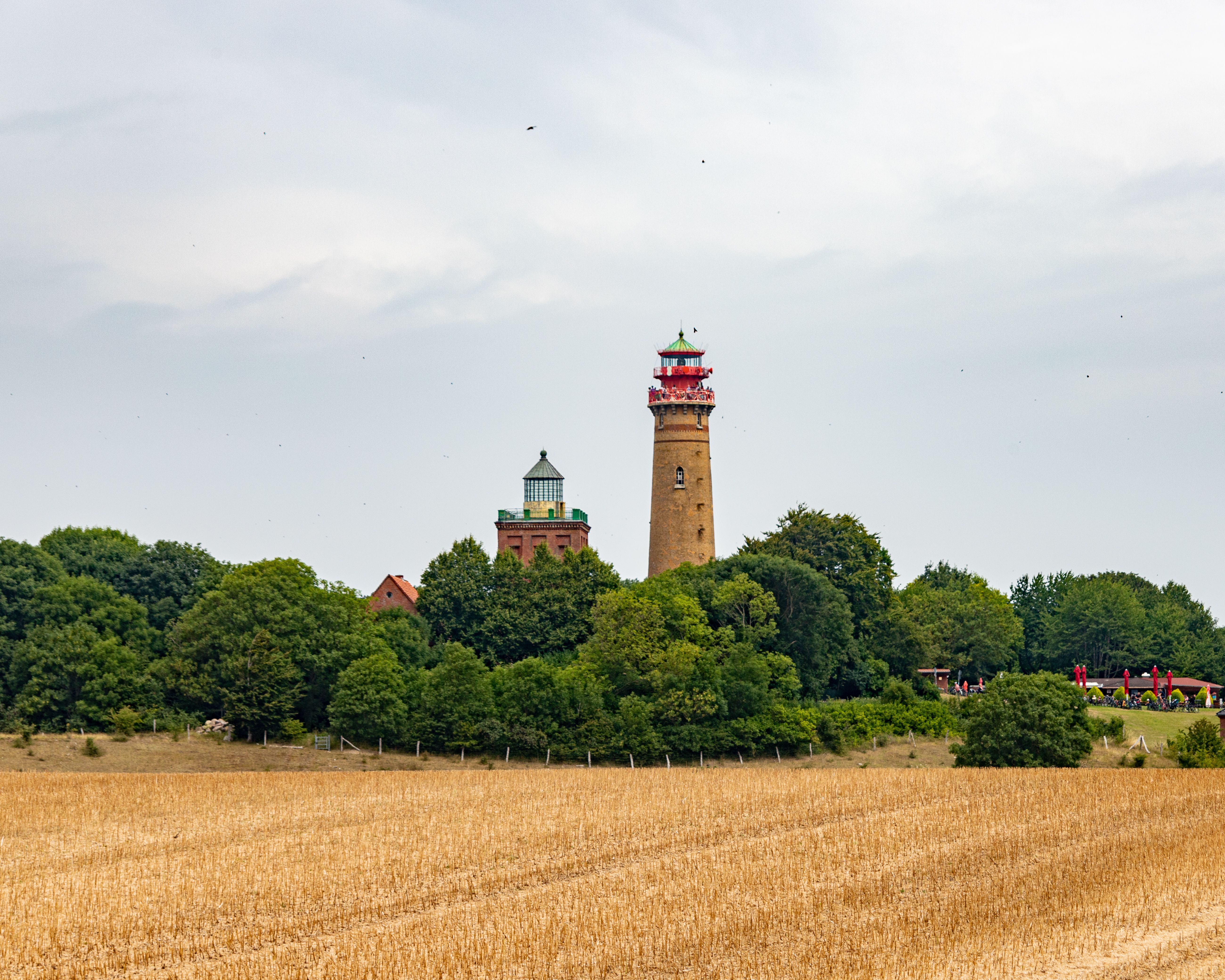 Cape Arkona Lighthouses by Wheat Field in Germany · Free Stock Photo