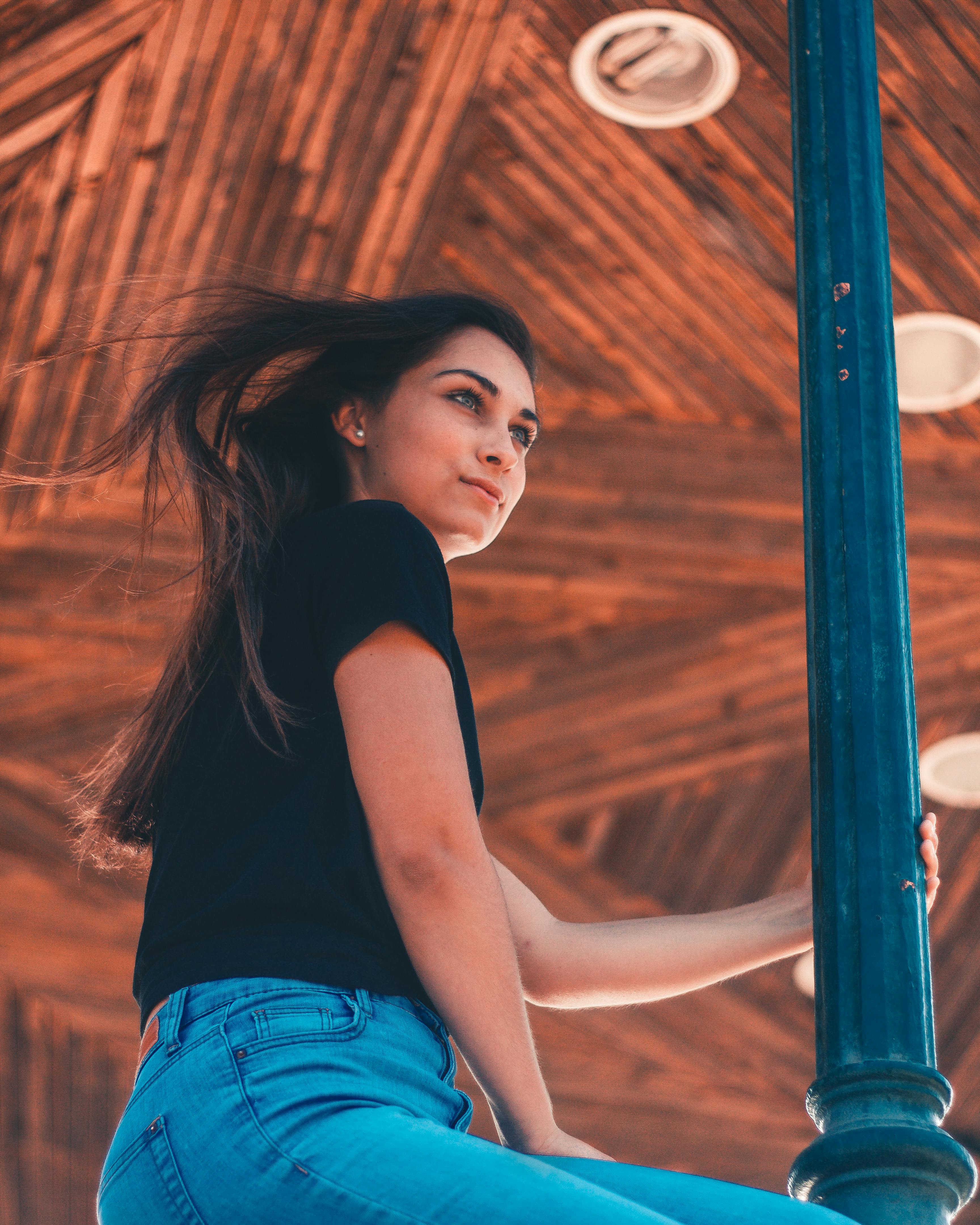 Low Angle Shot of Young Woman · Free Stock Photo