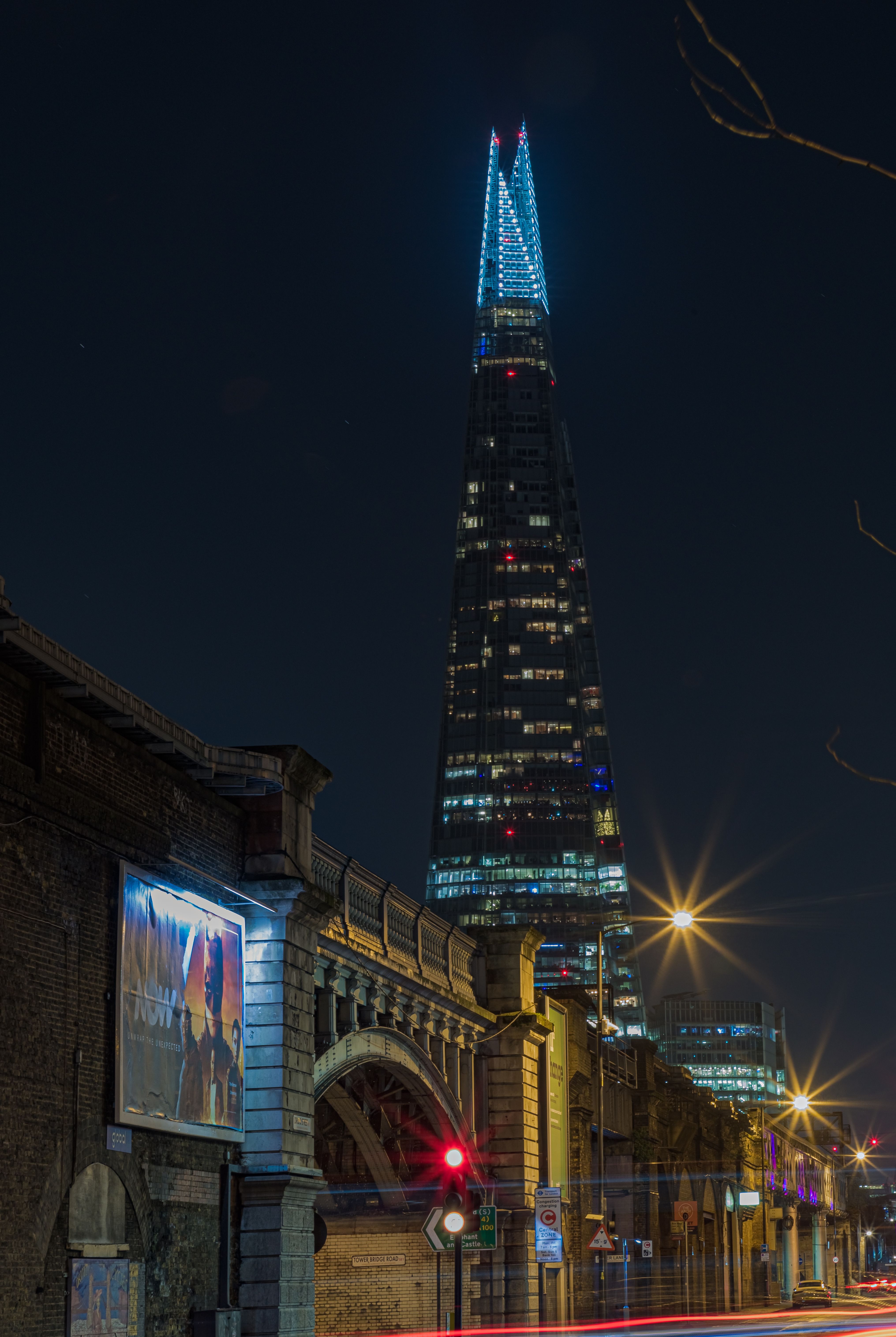 Shard Tower in London at Night · Free Stock Photo