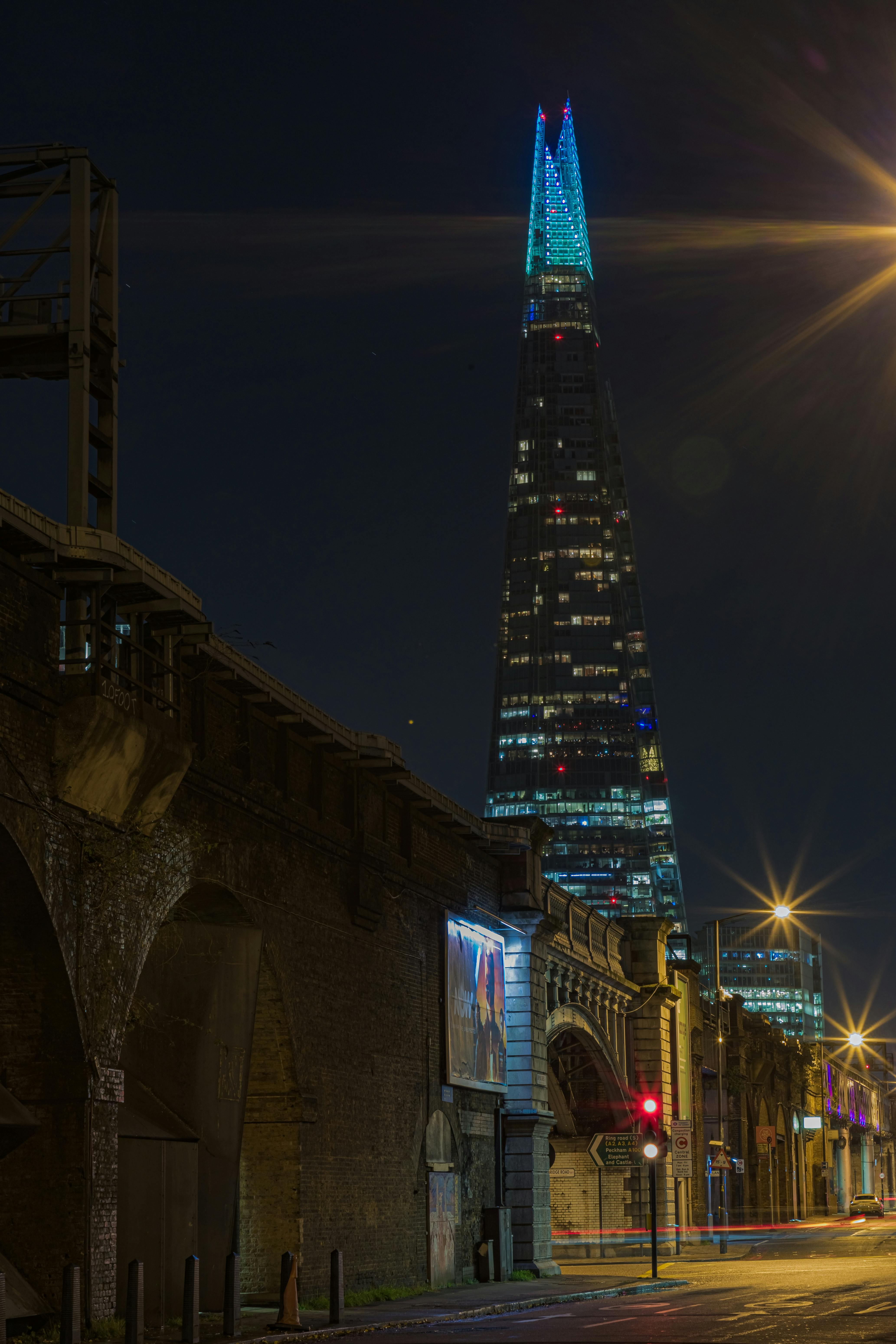 The Shard Illuminated at Night, London, England · Free Stock Photo