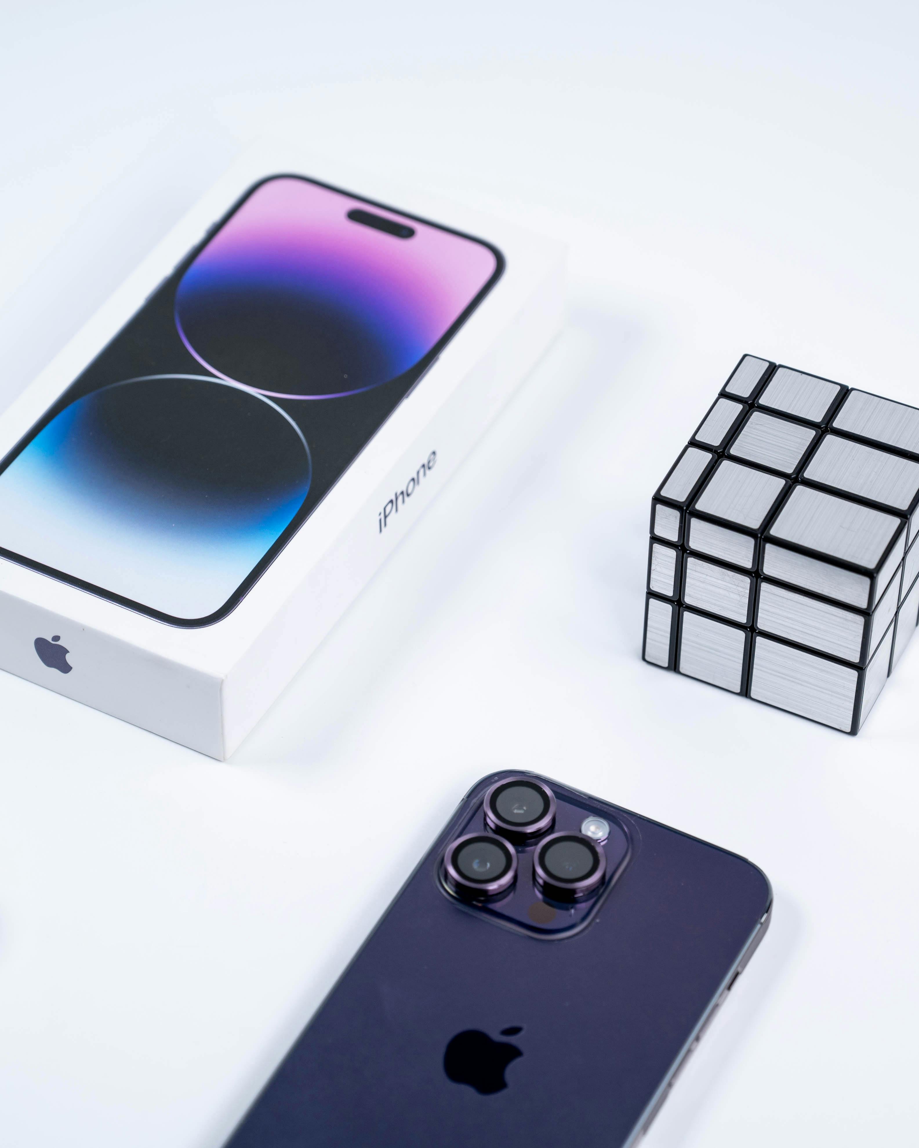 Smart Phone and a Cube · Free Stock Photo