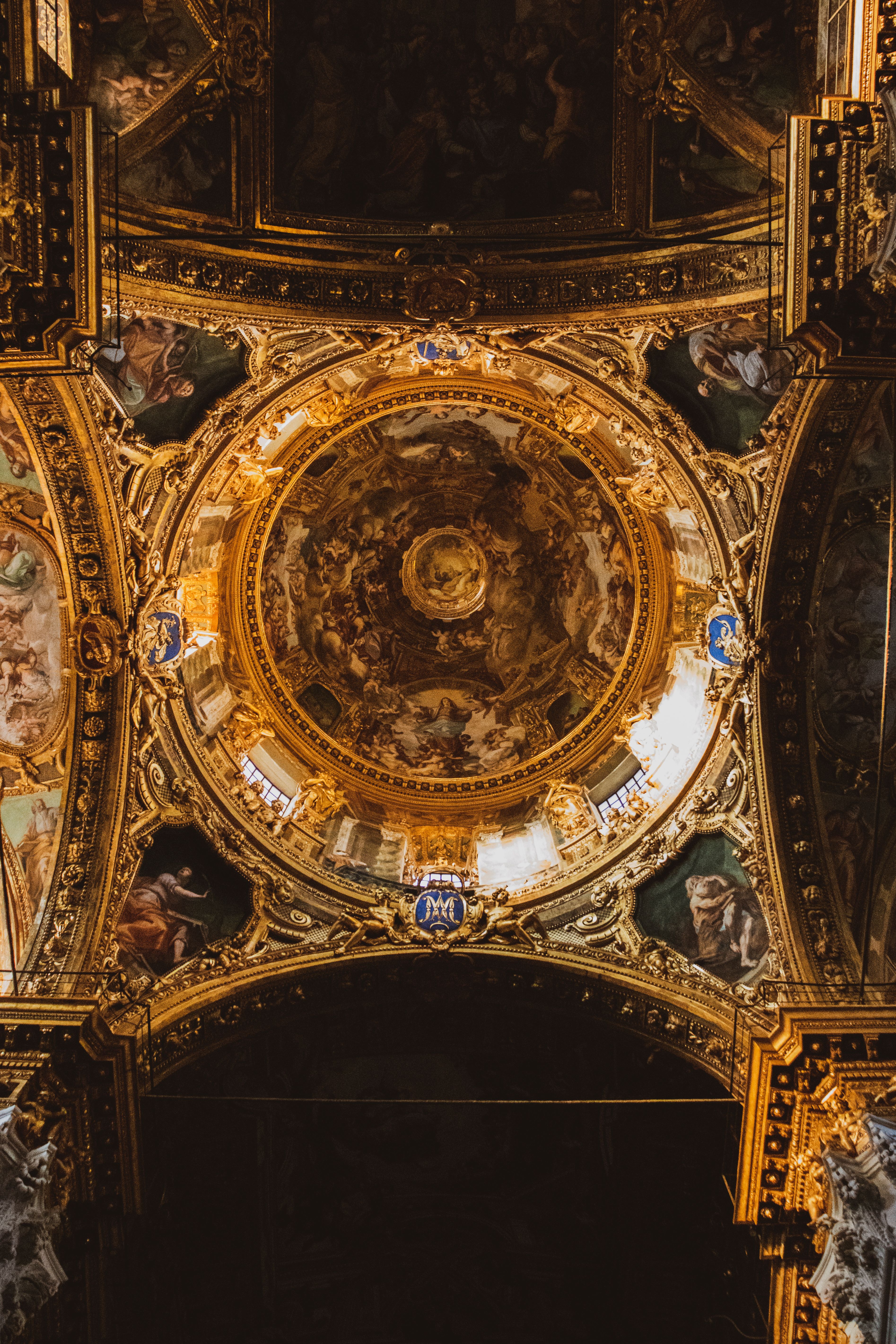 Ceiling in Baroque Cathedral · Free Stock Photo