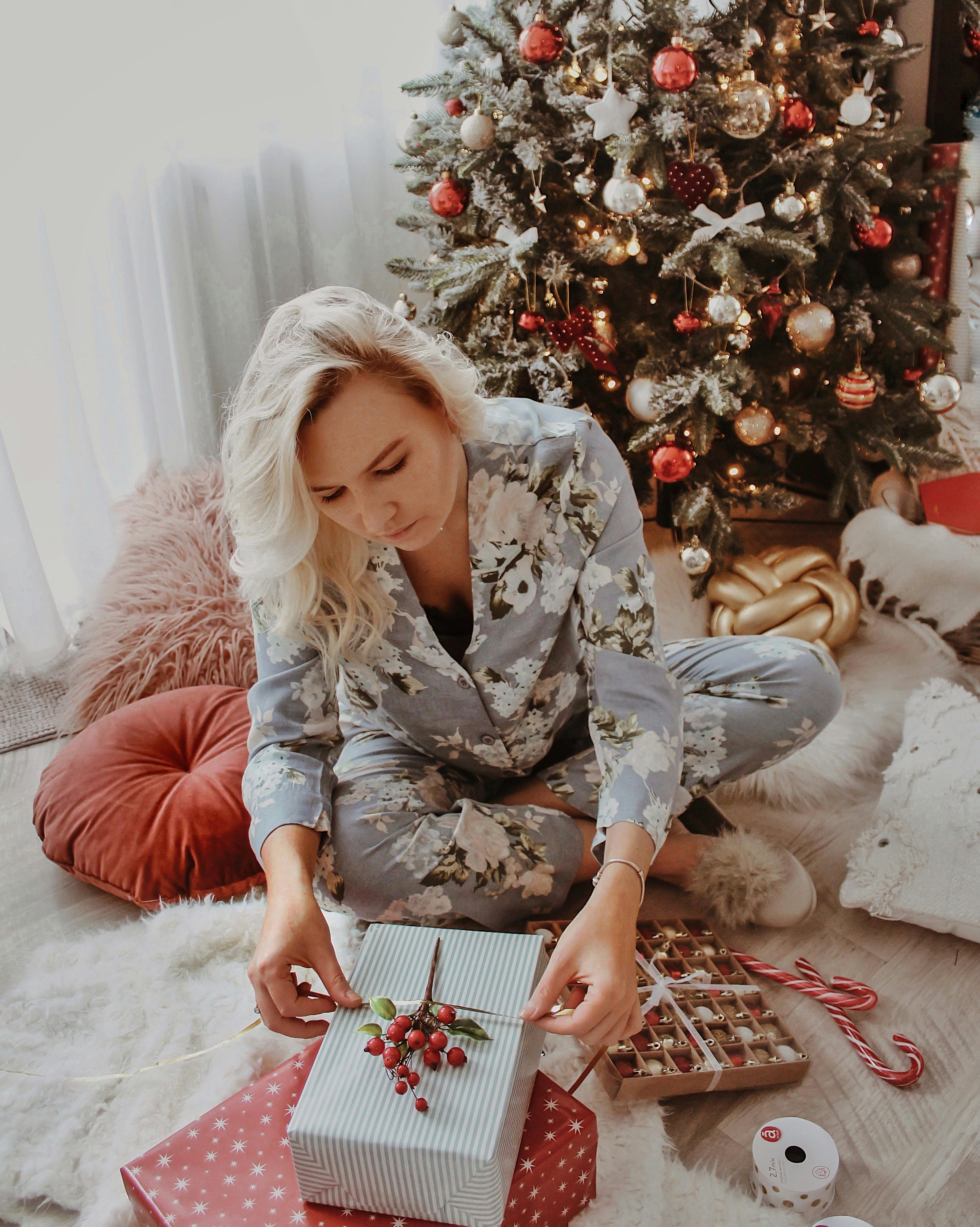 Woman Wrapping Presents · Free Stock Photo