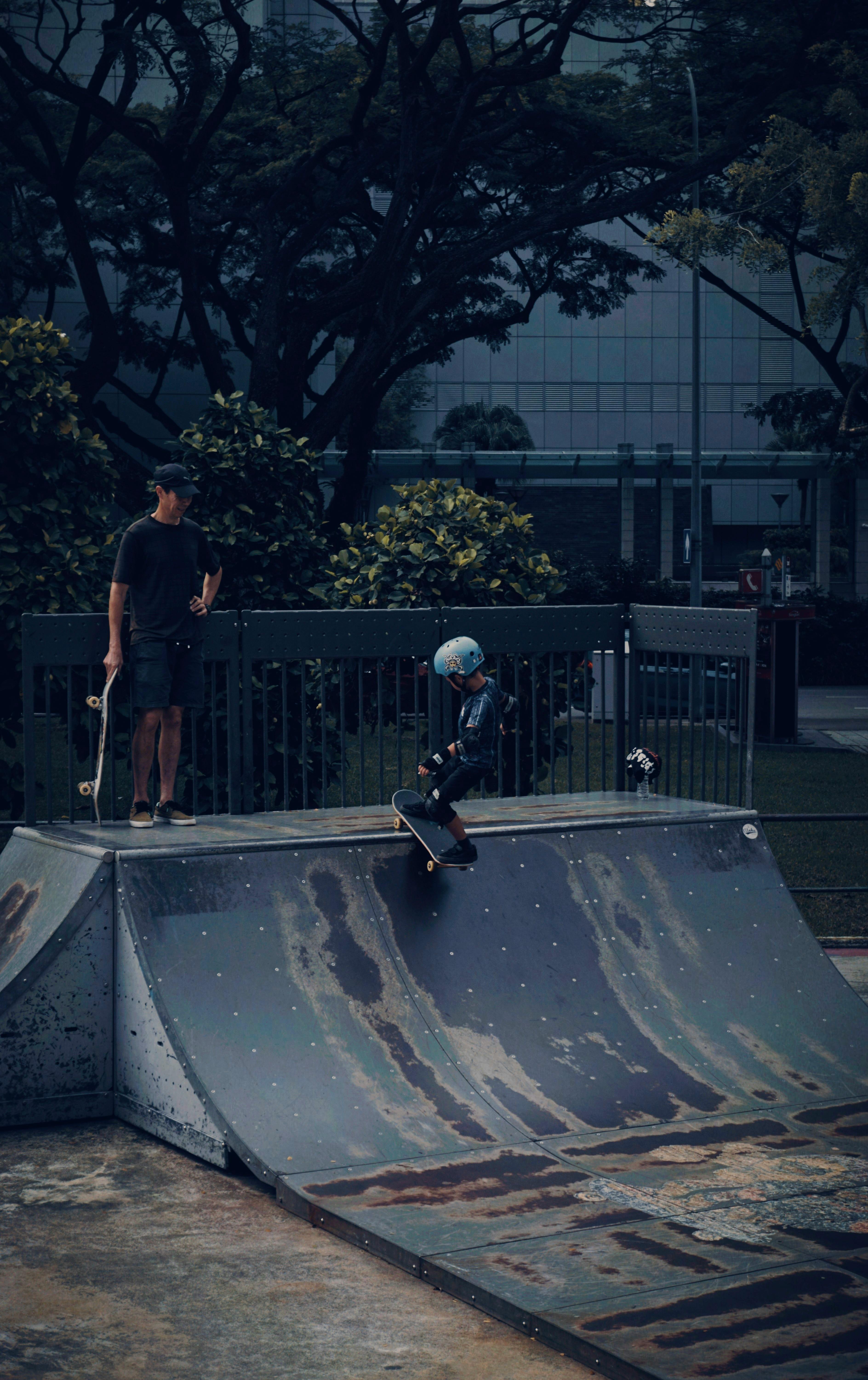 Skater on Ramp in Skatepark · Free Stock Photo