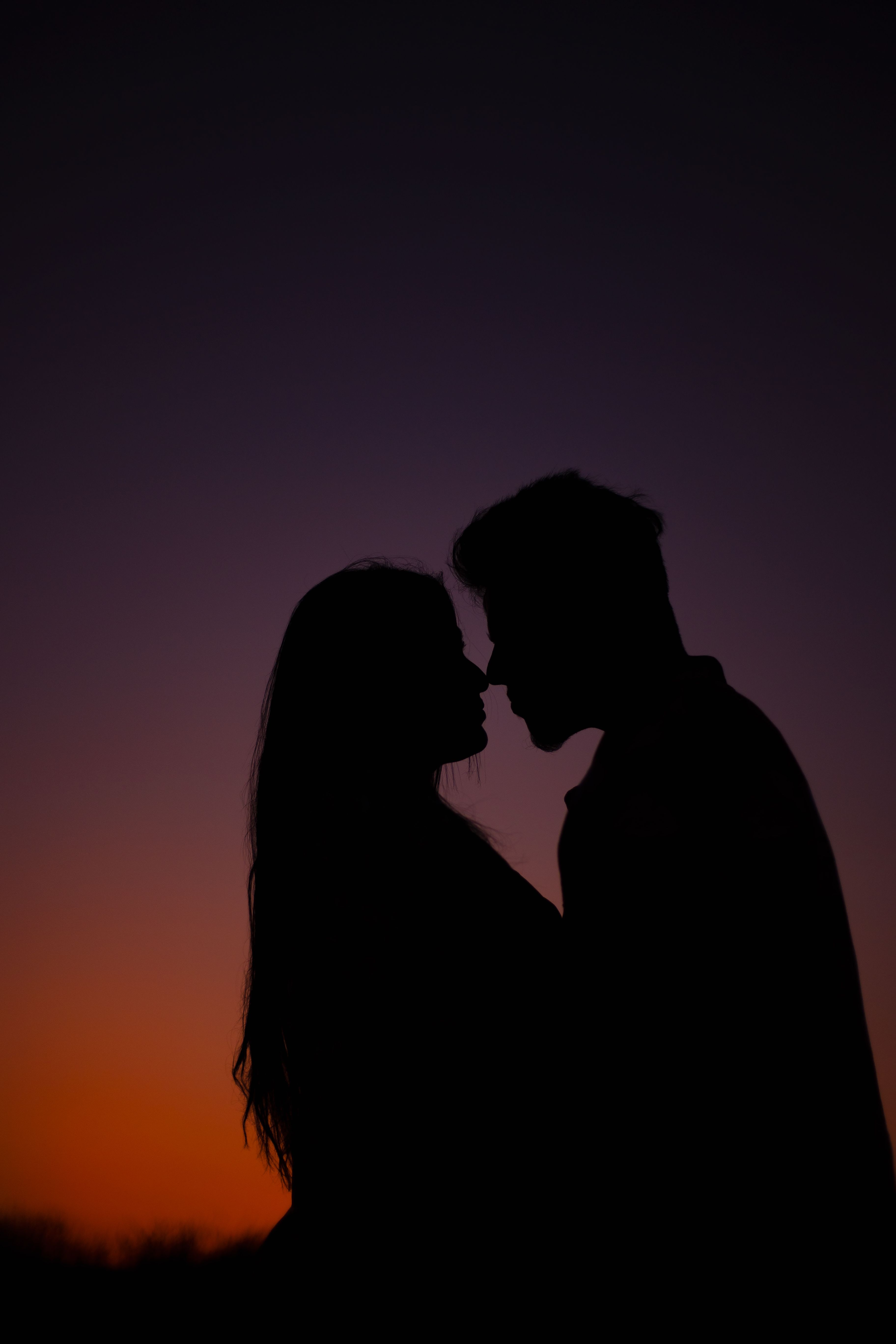 A Silhouette of a Couple · Free Stock Photo