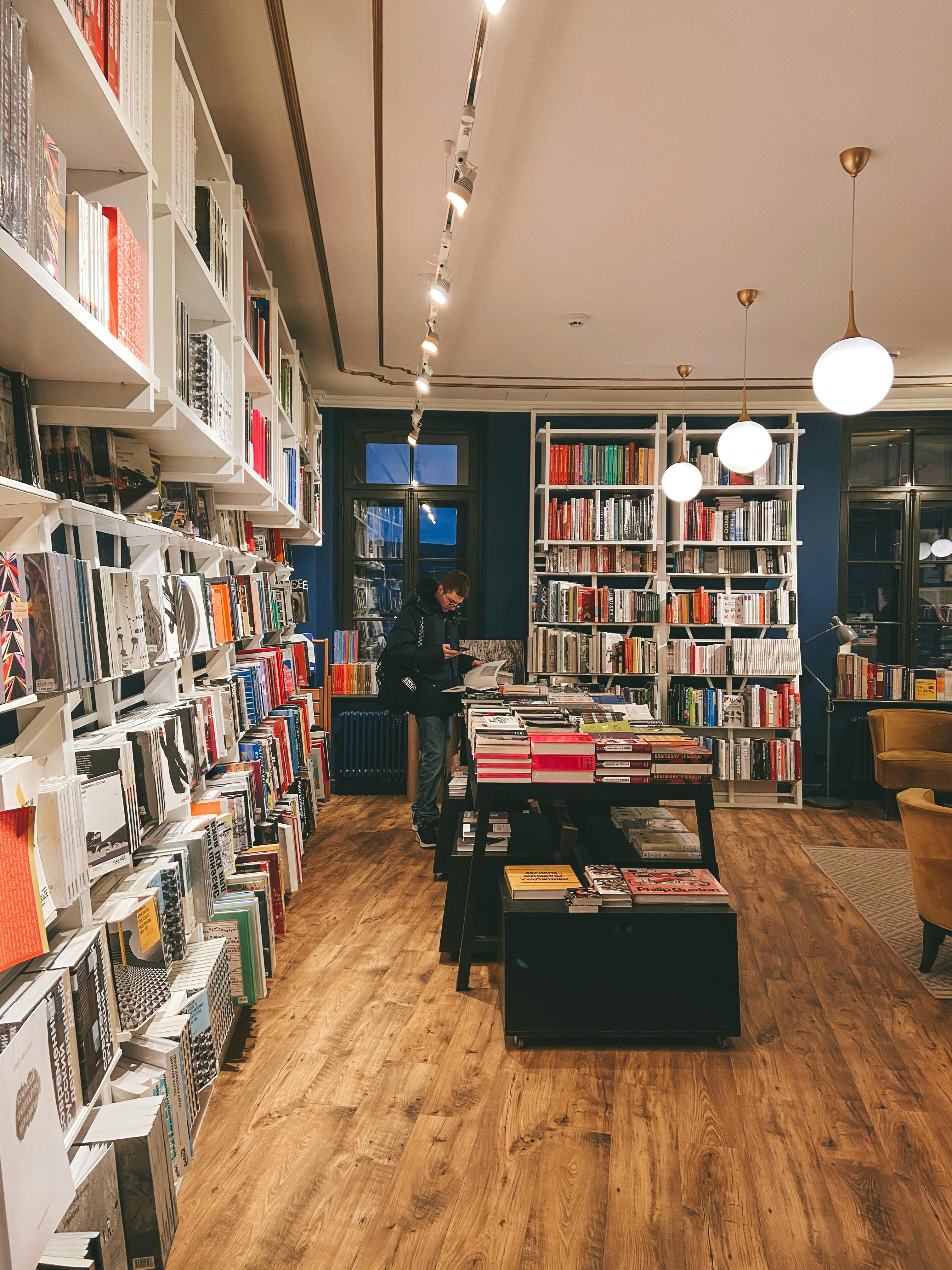Man in Bookstore · Free Stock Photo