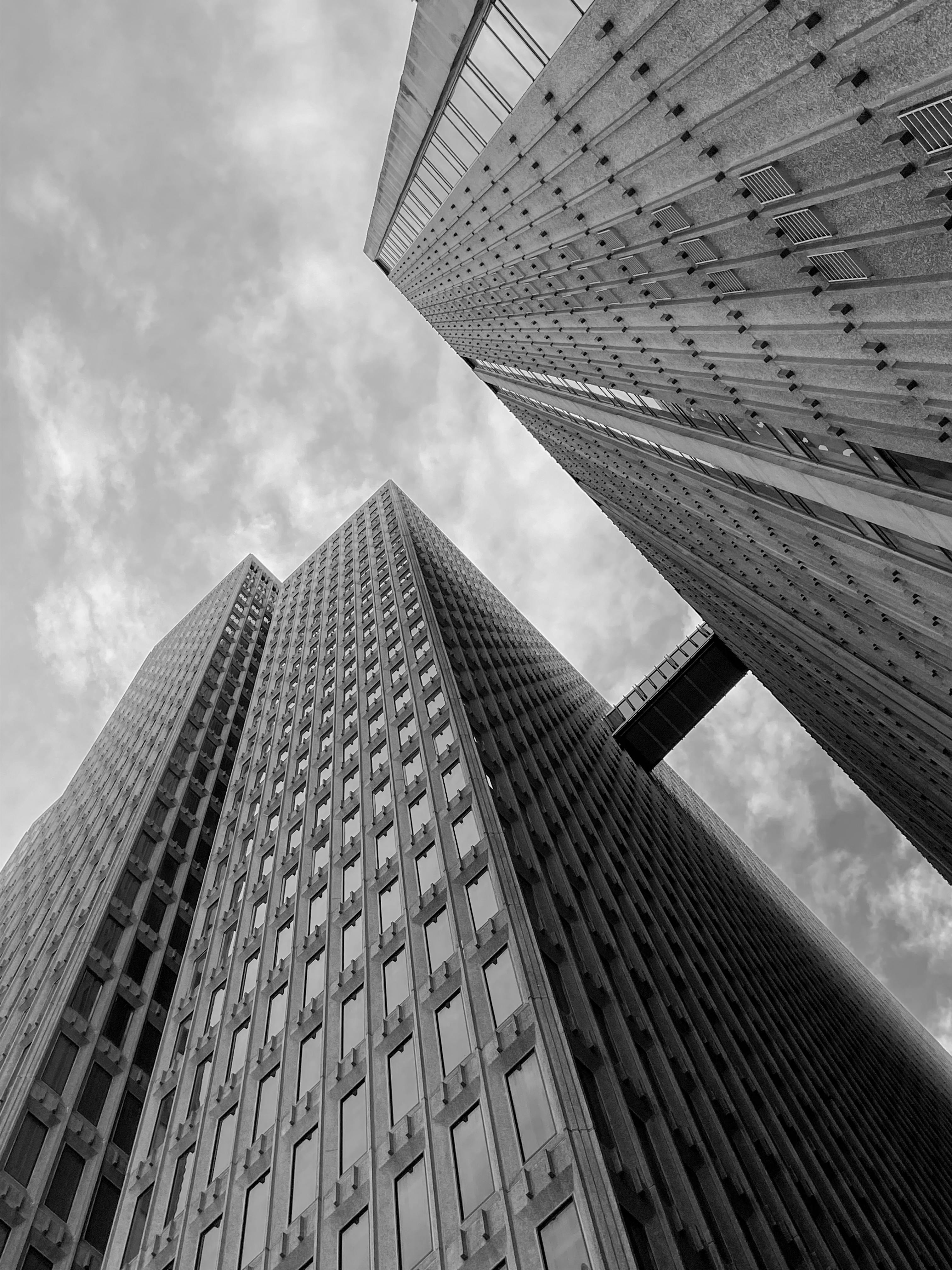 bottom view of the skyscrappers · Free Stock Photo