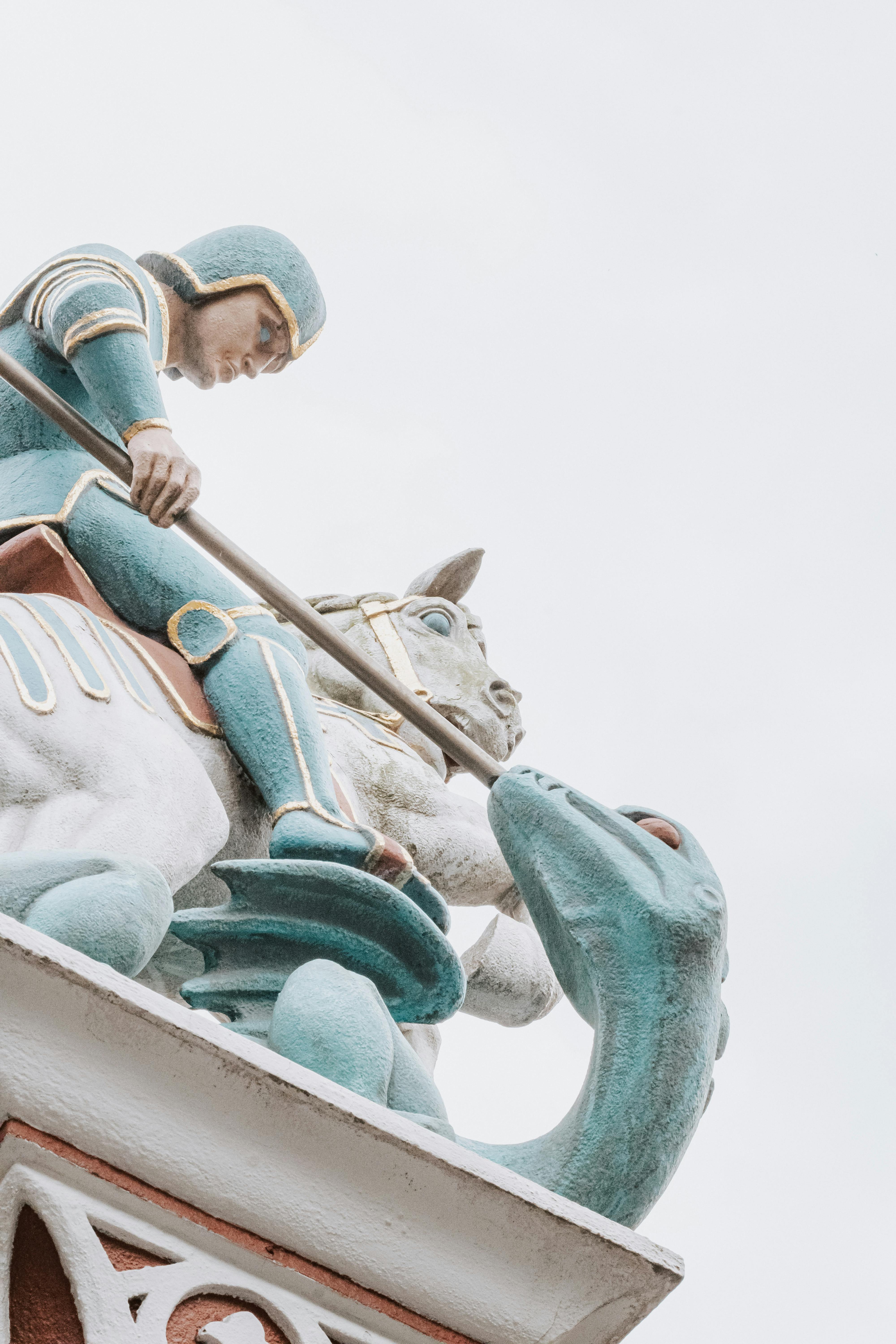 Saint George Slaying Dragon Statue · Free Stock Photo