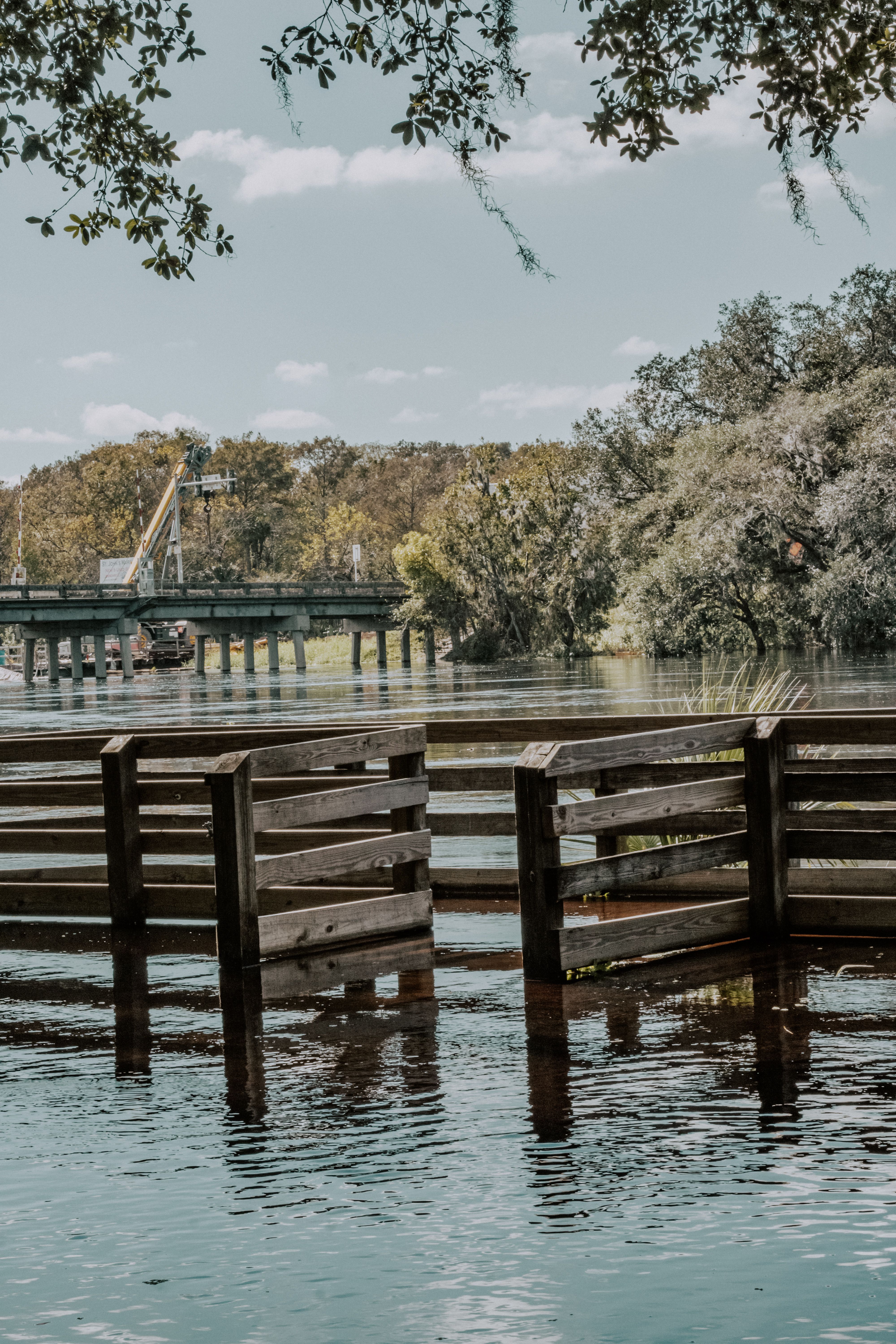 Wooden Fence on River · Free Stock Photo
