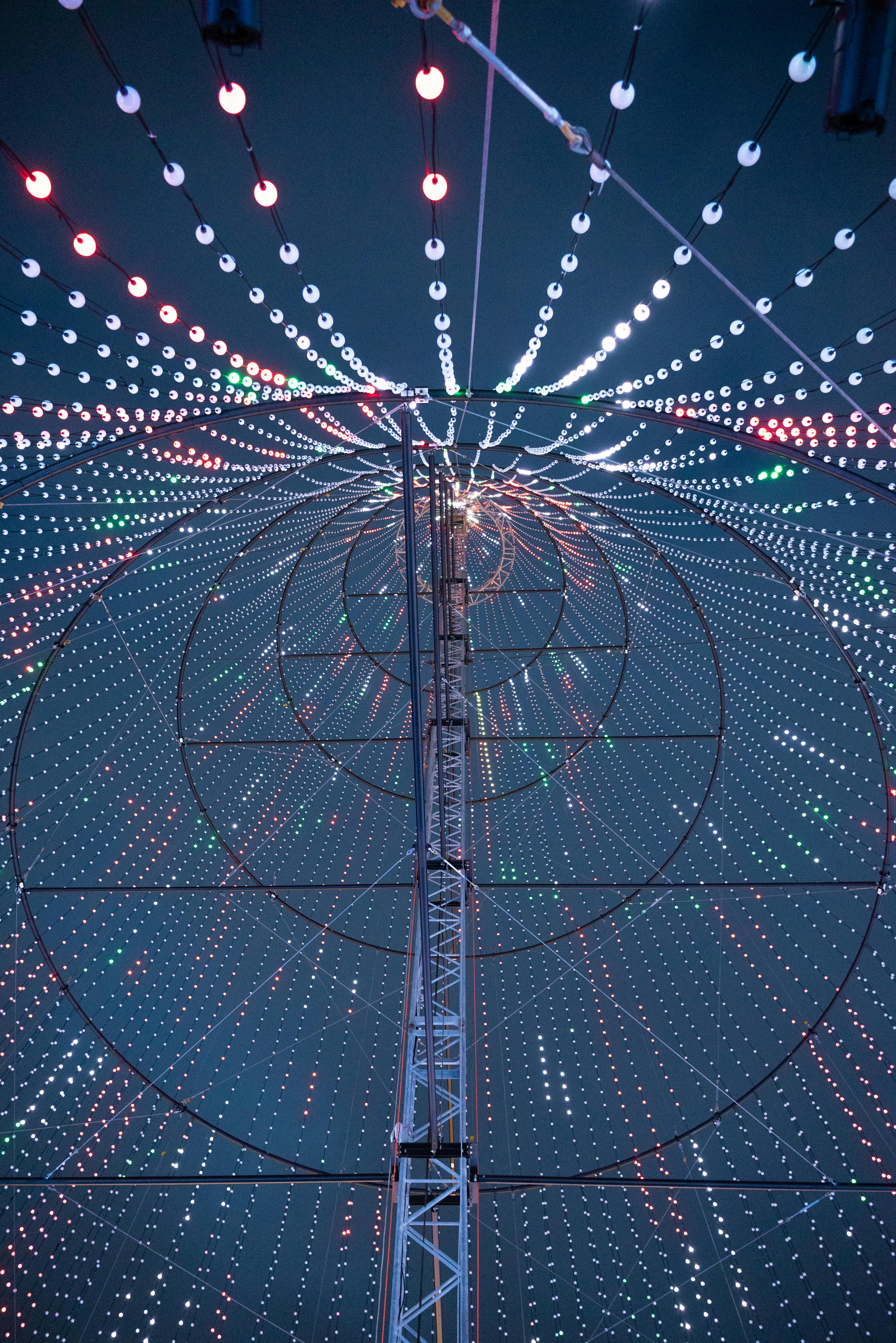 Illuminated Installation in Evening · Free Stock Photo