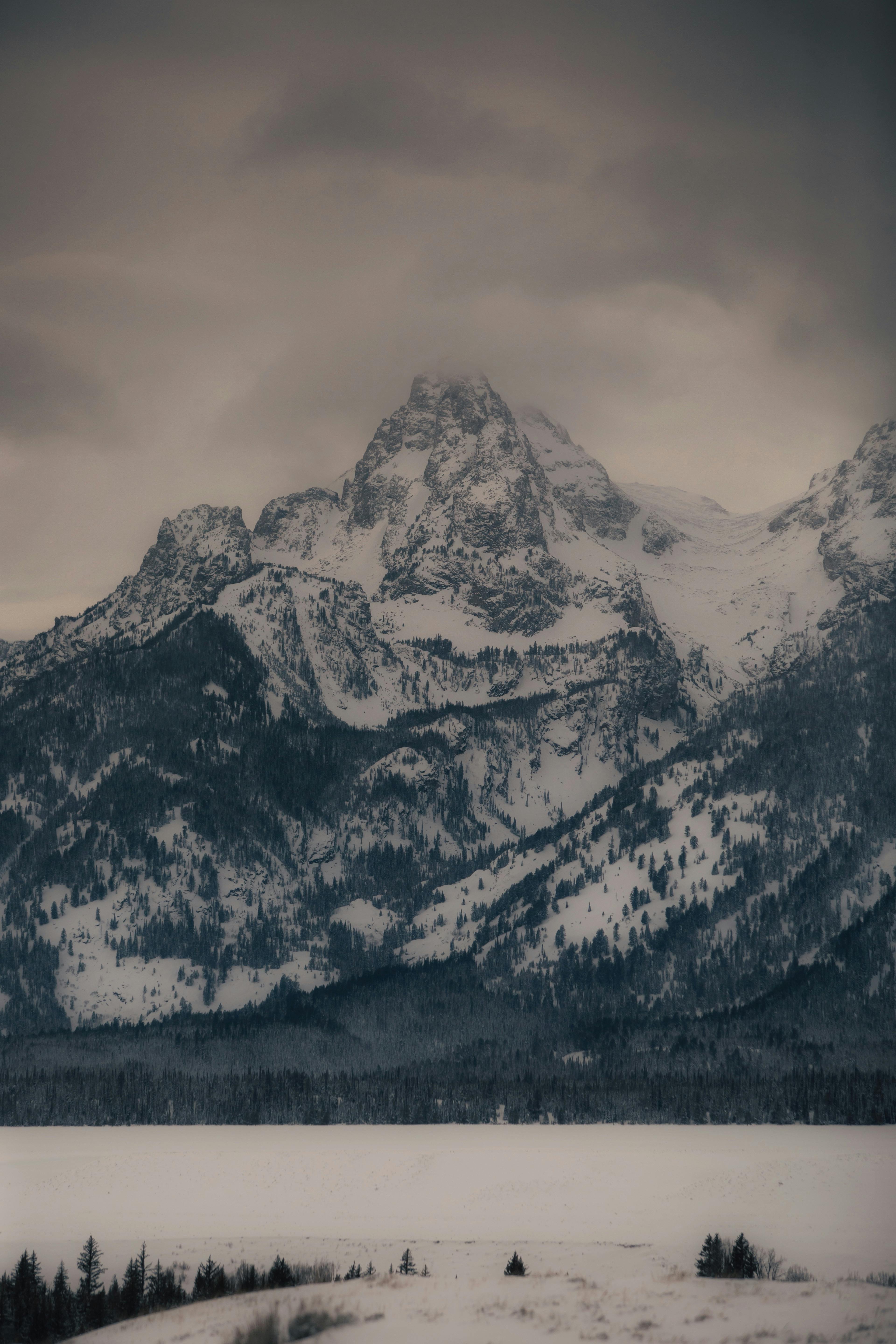 Snow on Hills around Town · Free Stock Photo