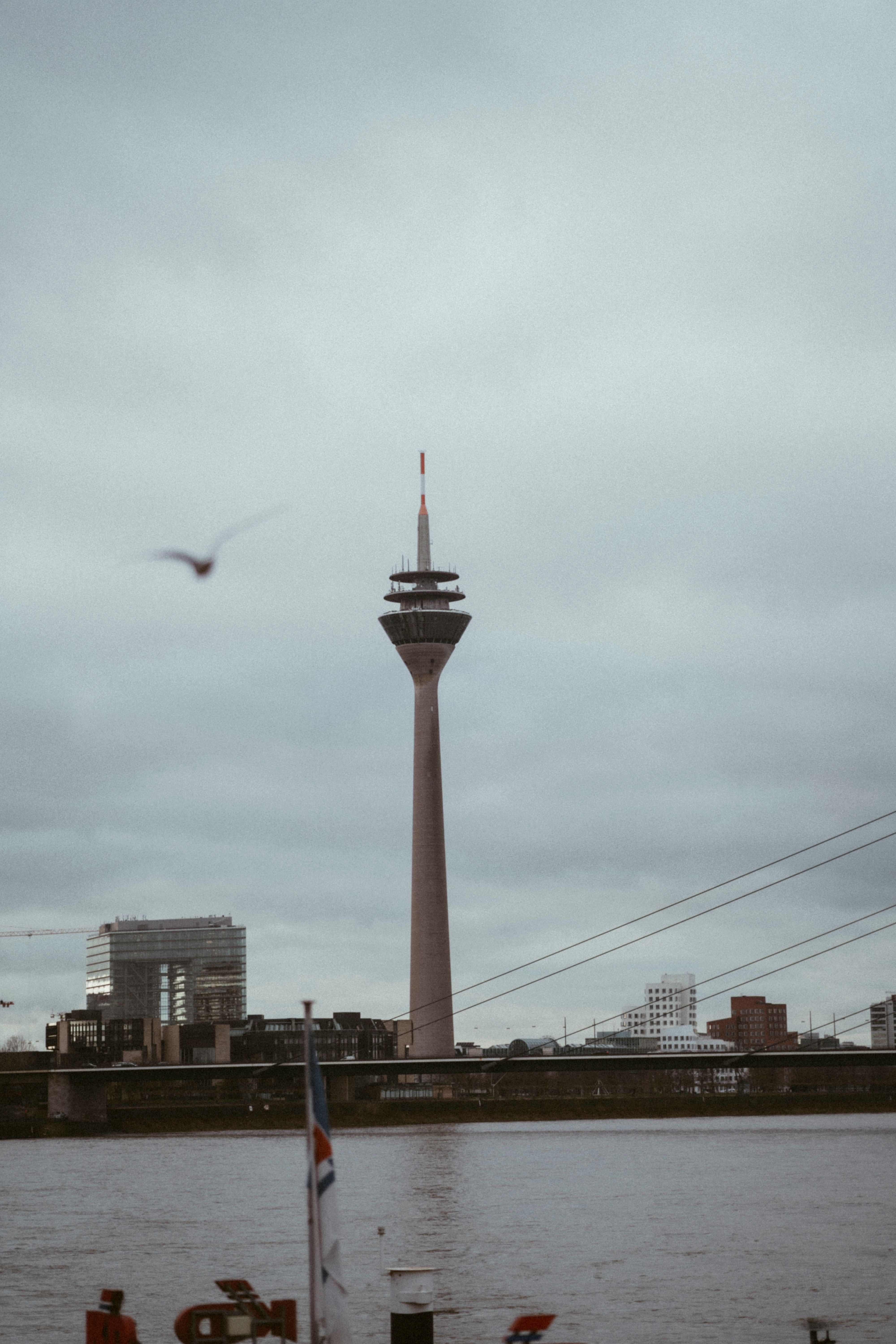 Rhine Tower in Dusseldorf · Free Stock Photo