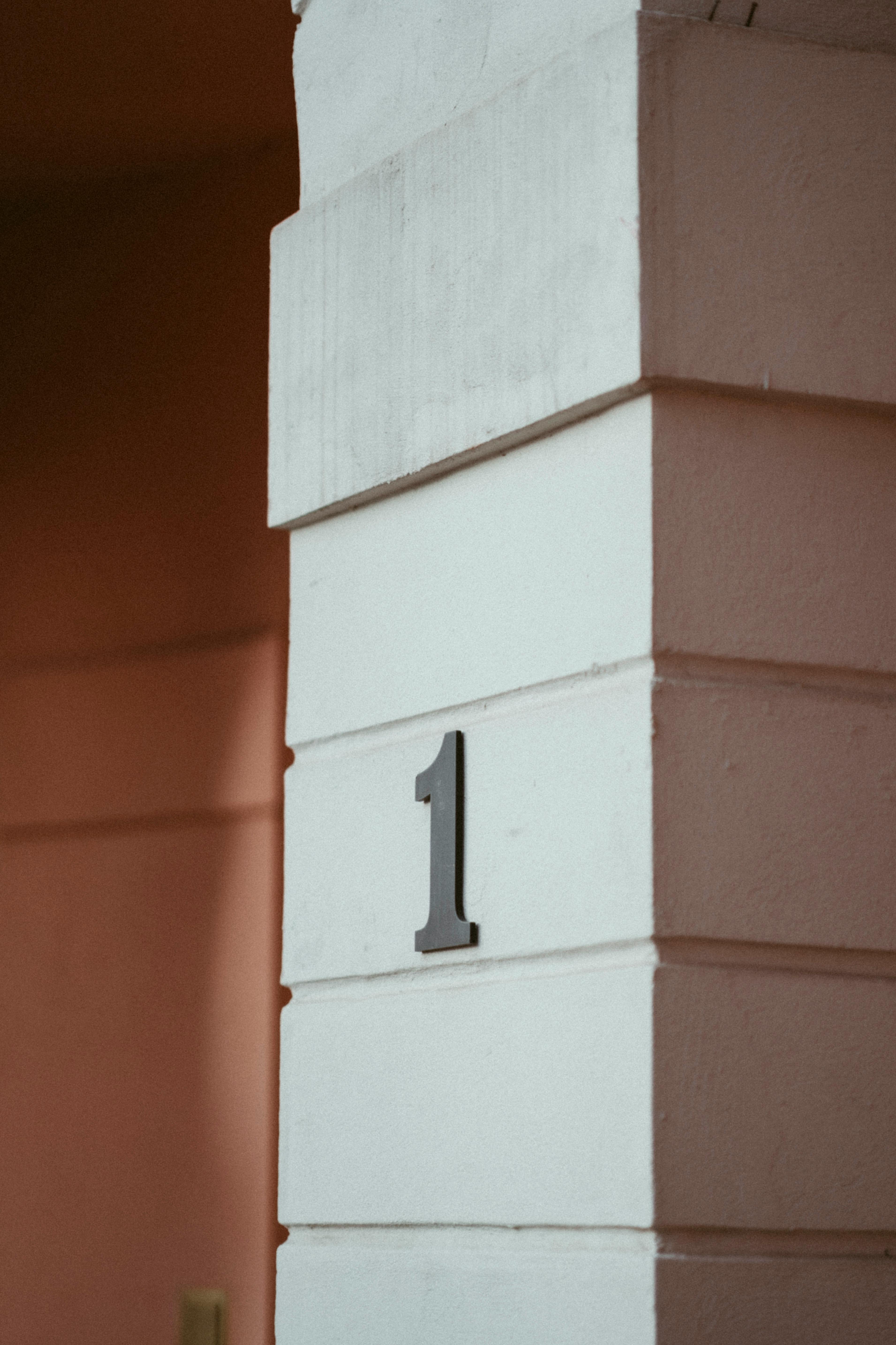Number 1 on Wall · Free Stock Photo