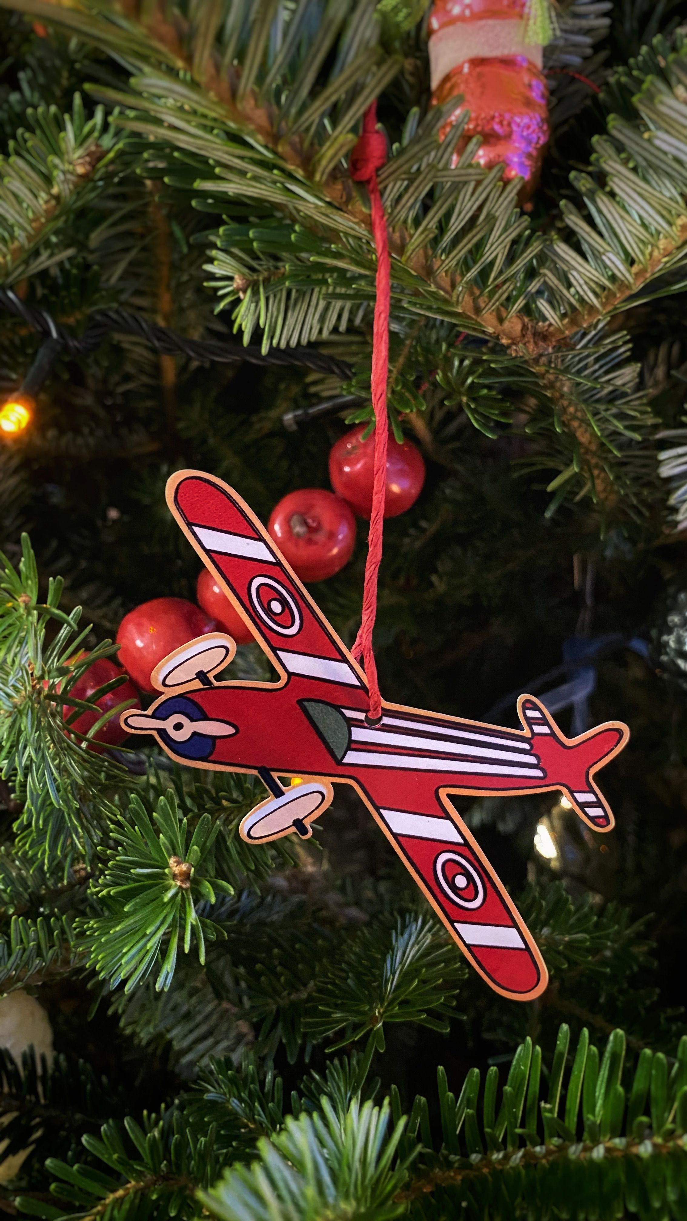 Airplane Christmas Ball · Free Stock Photo