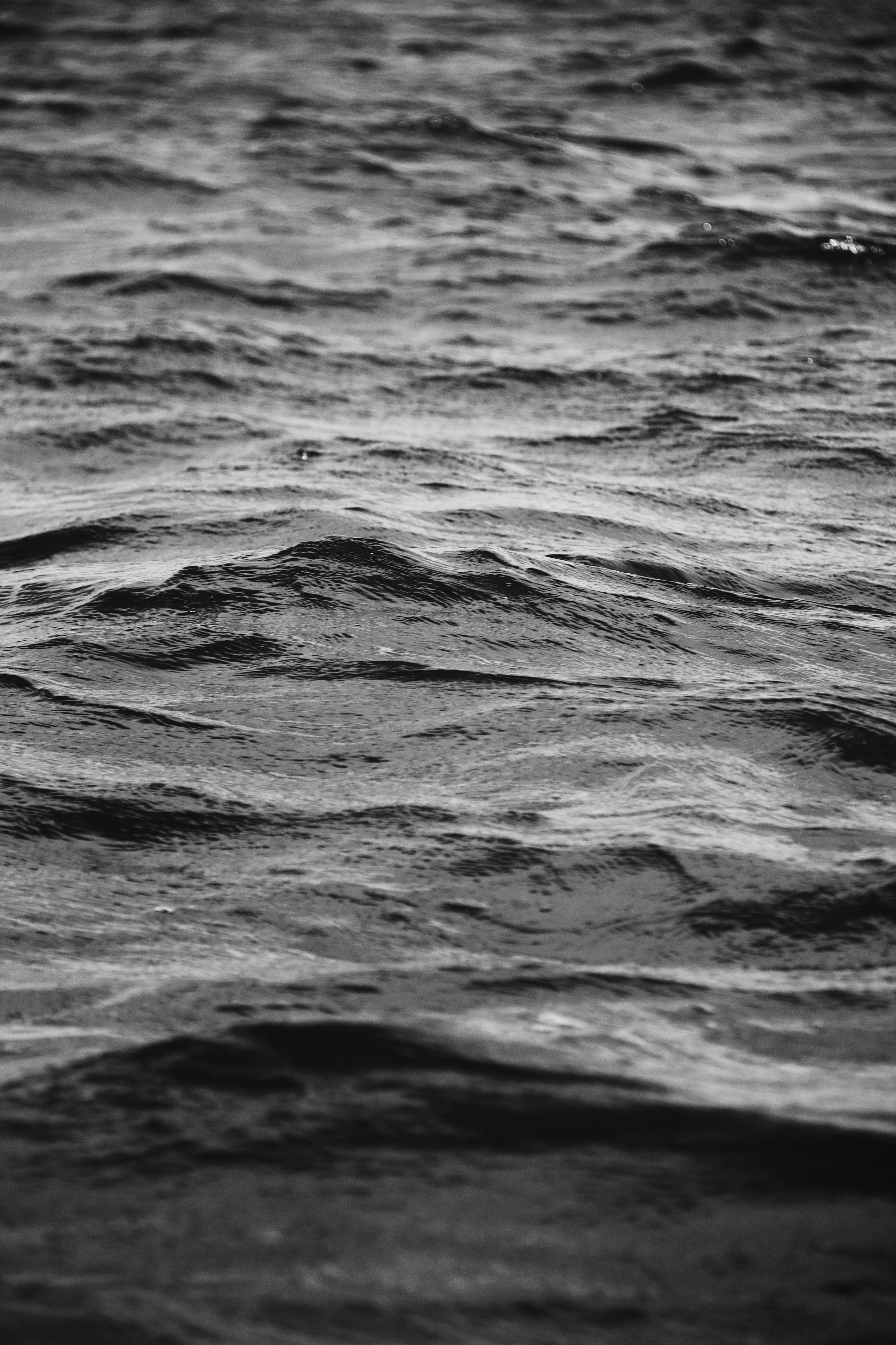 Grayscale Photograph of Water · Free Stock Photo