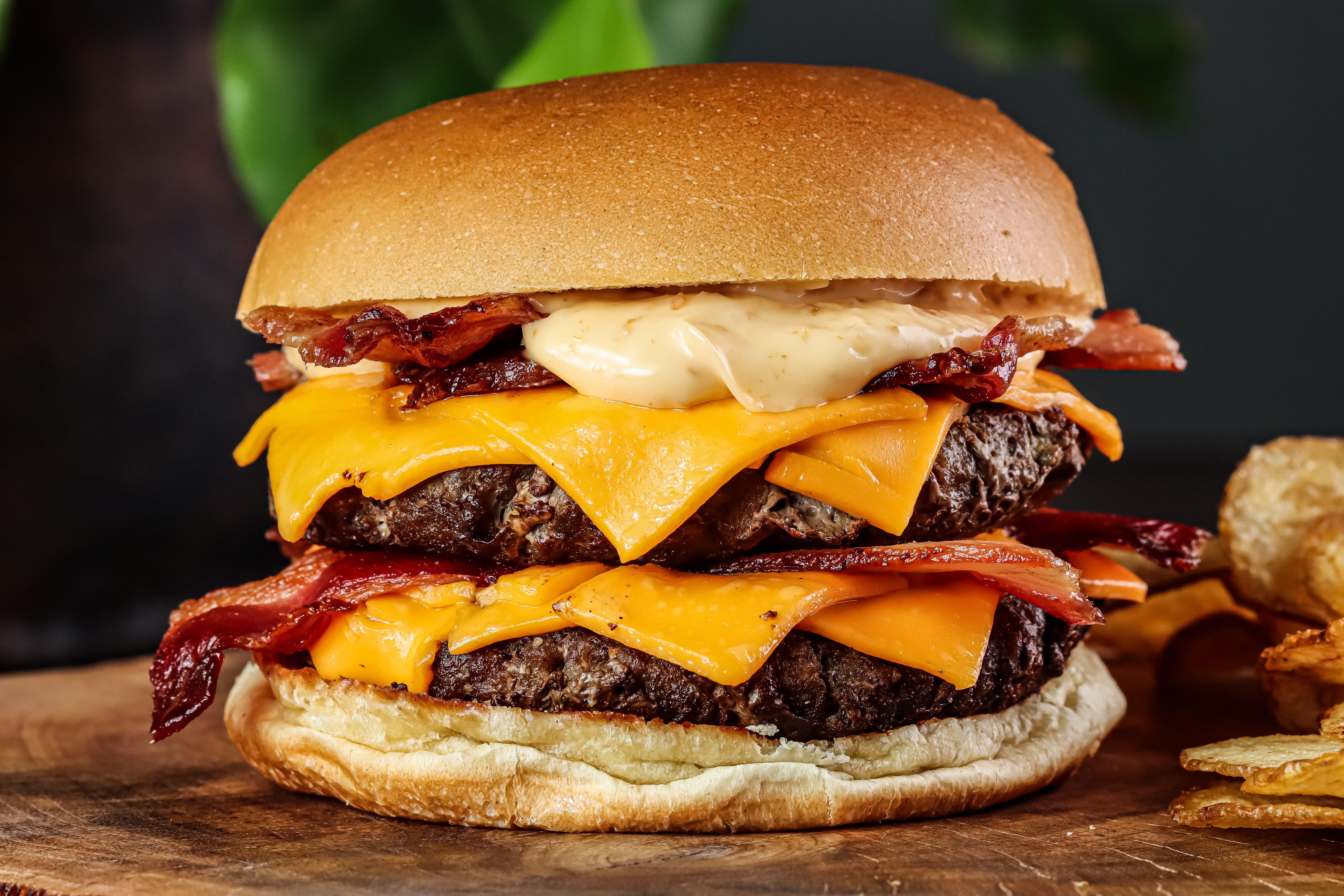 Man Preparing a Burger · Free Stock Photo