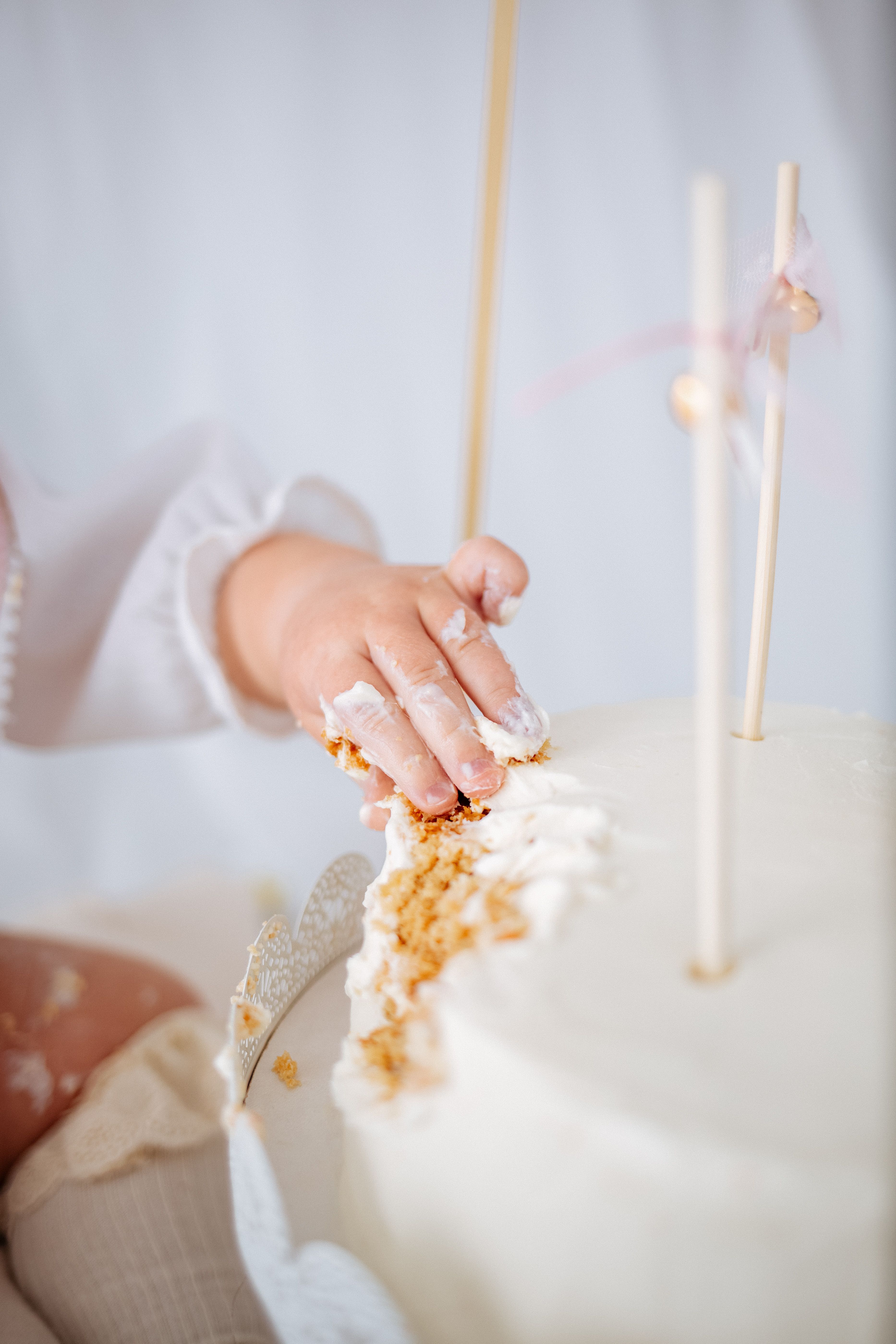 Hand Holding Cake with Fruit and Fork · Free Stock Photo