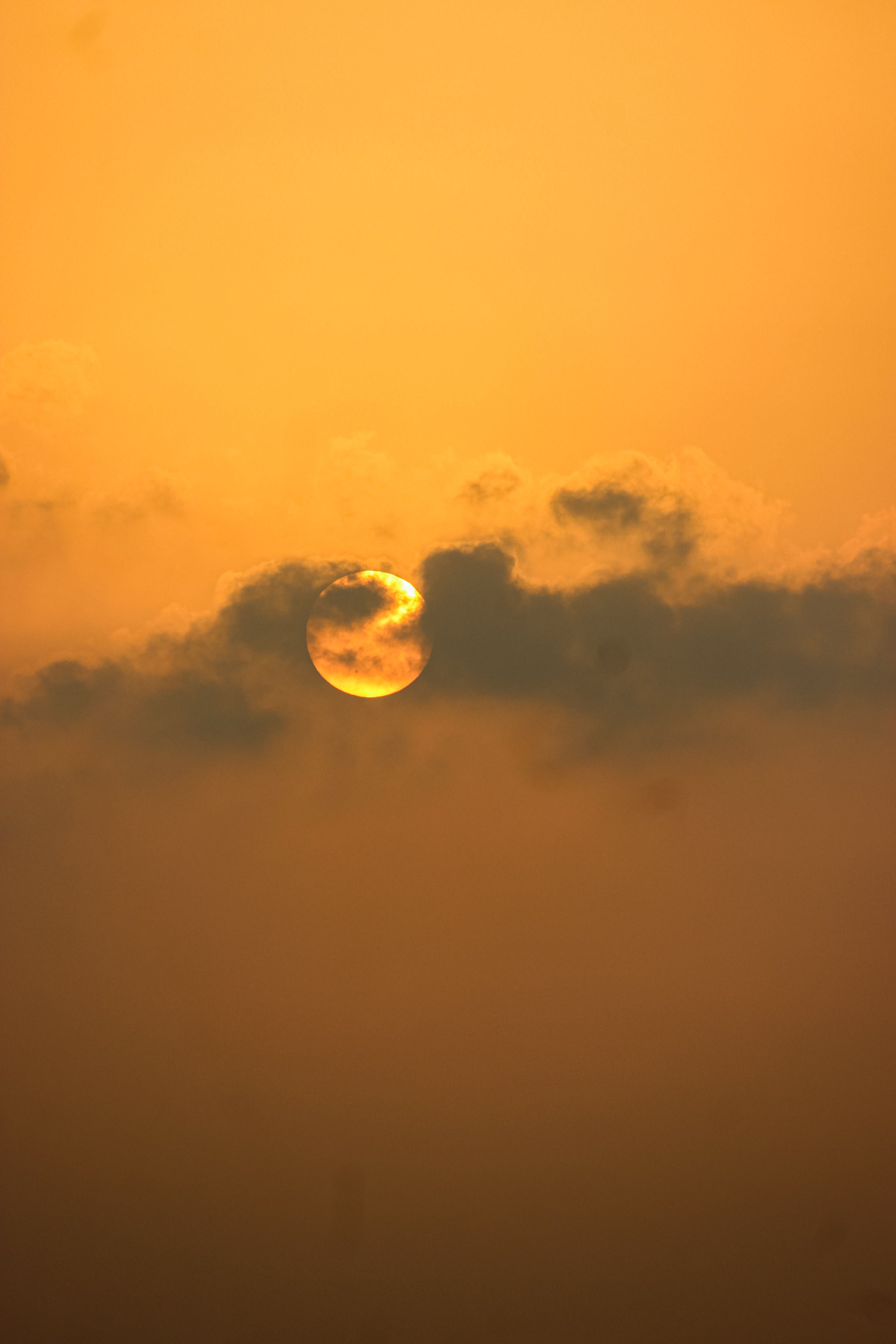 Yellow Sun with Clouds · Free Stock Photo