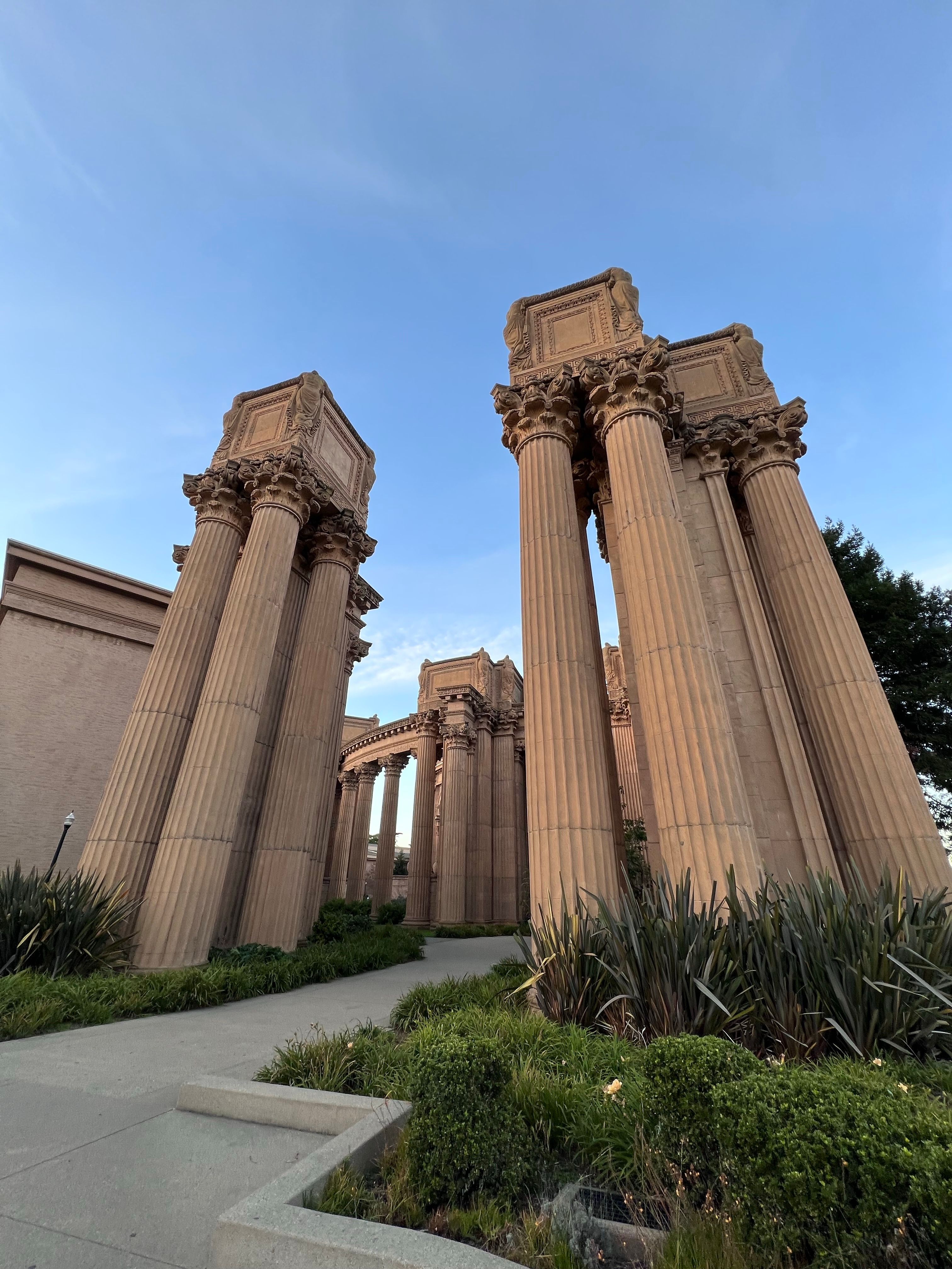 Clear Sky over Columns Alley · Free Stock Photo