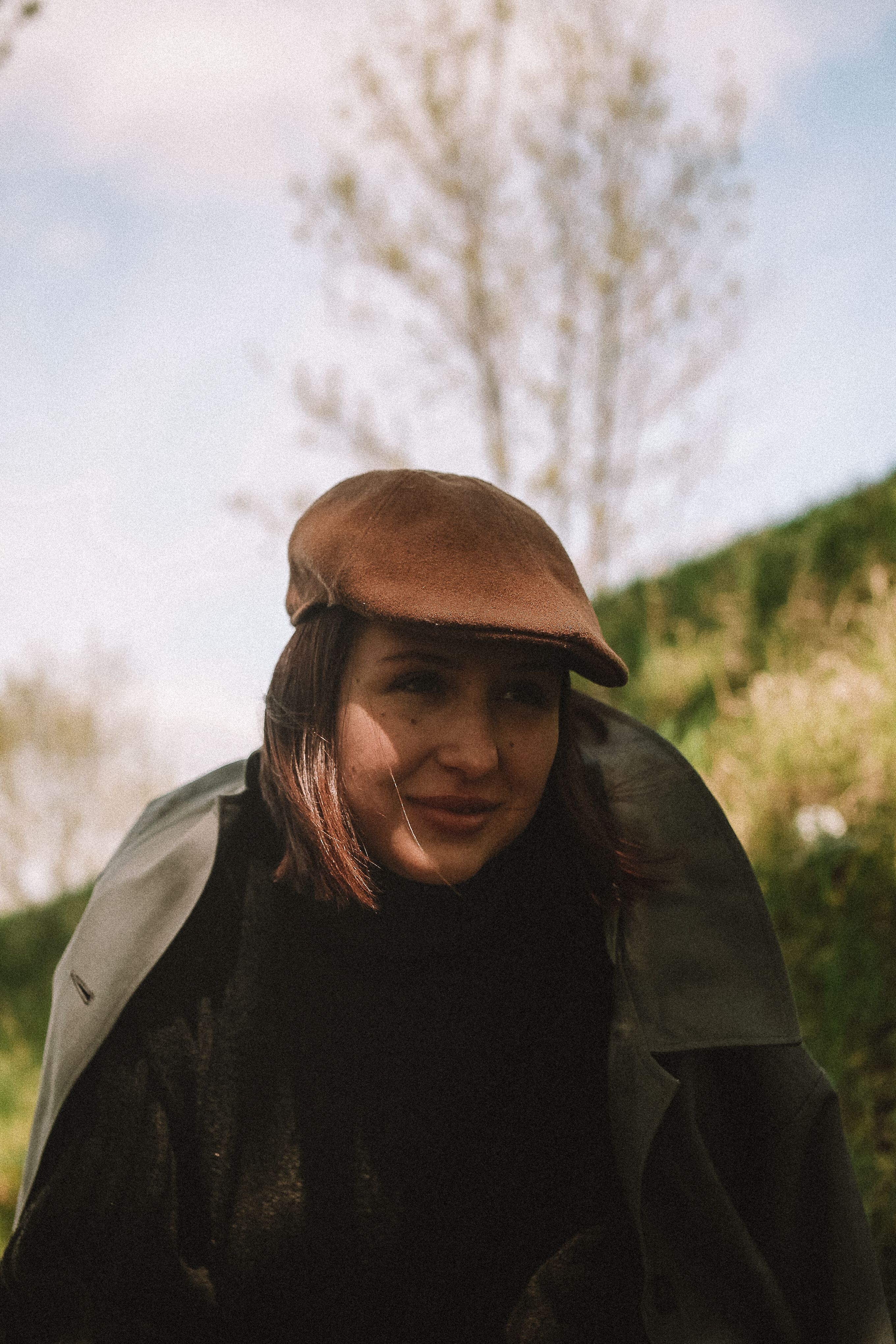 Woman Wearing a Brown Flat Cap · Free Stock Photo