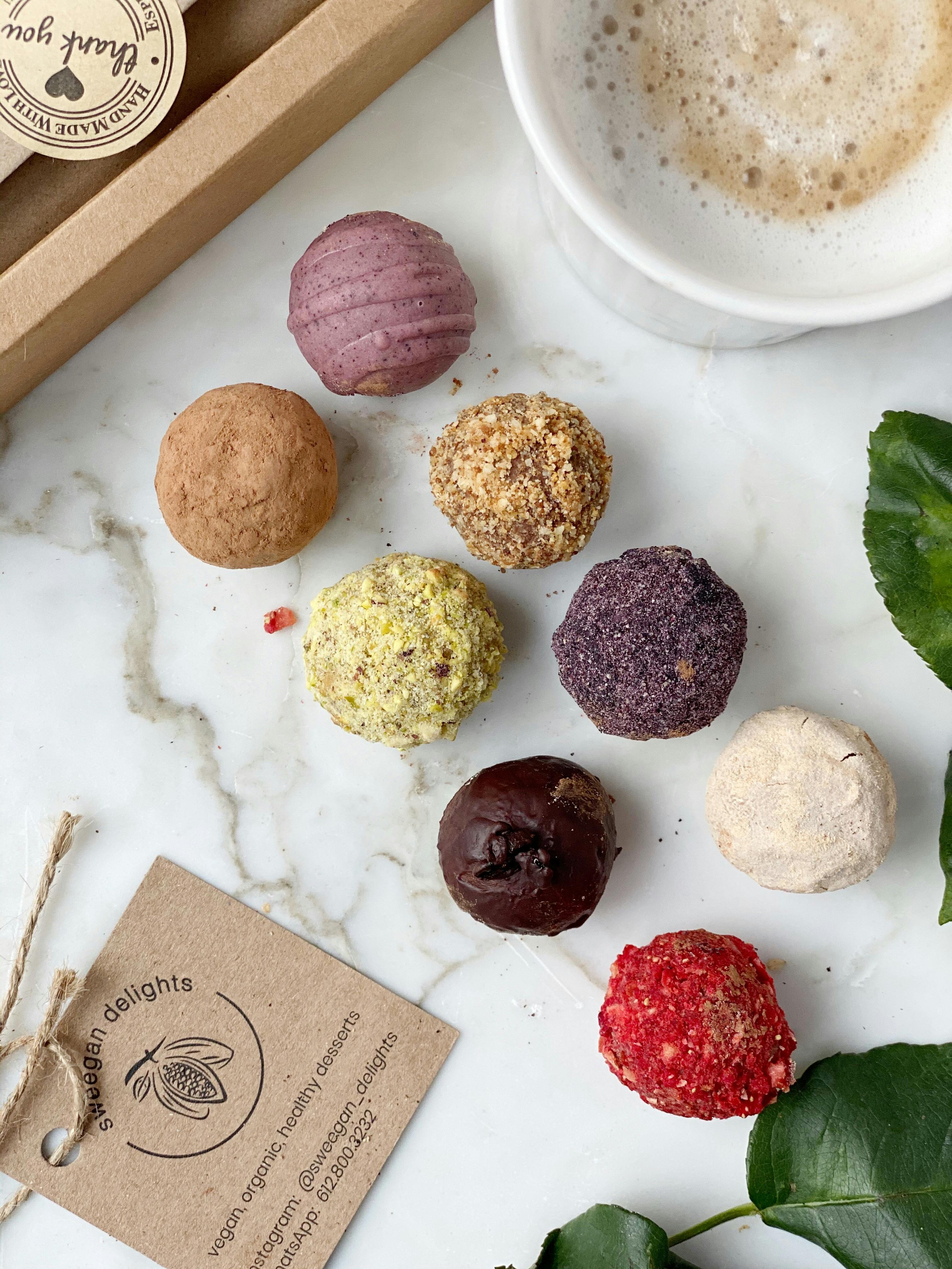 Colorful Chocolate Balls and Cappuccino · Free Stock Photo