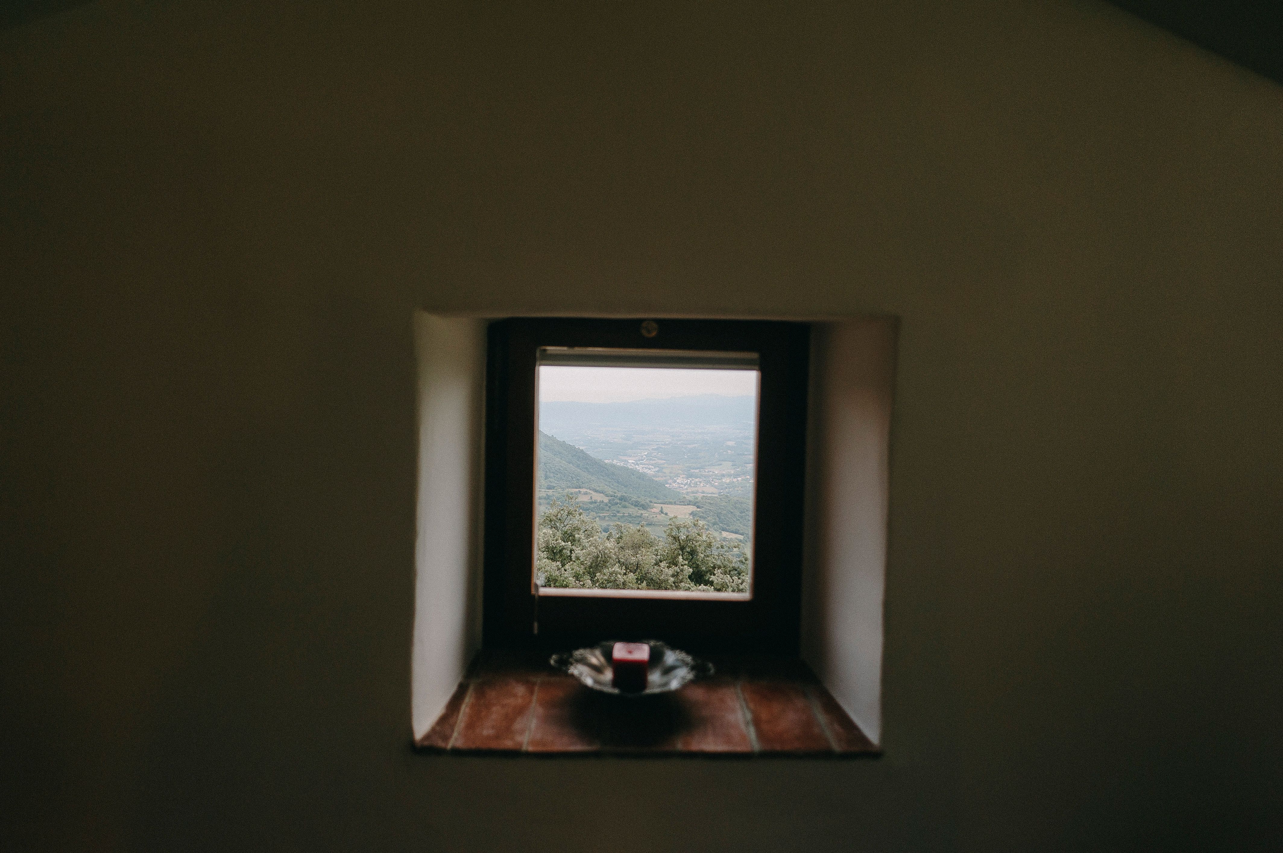 Mountain View fro Small Window · Free Stock Photo