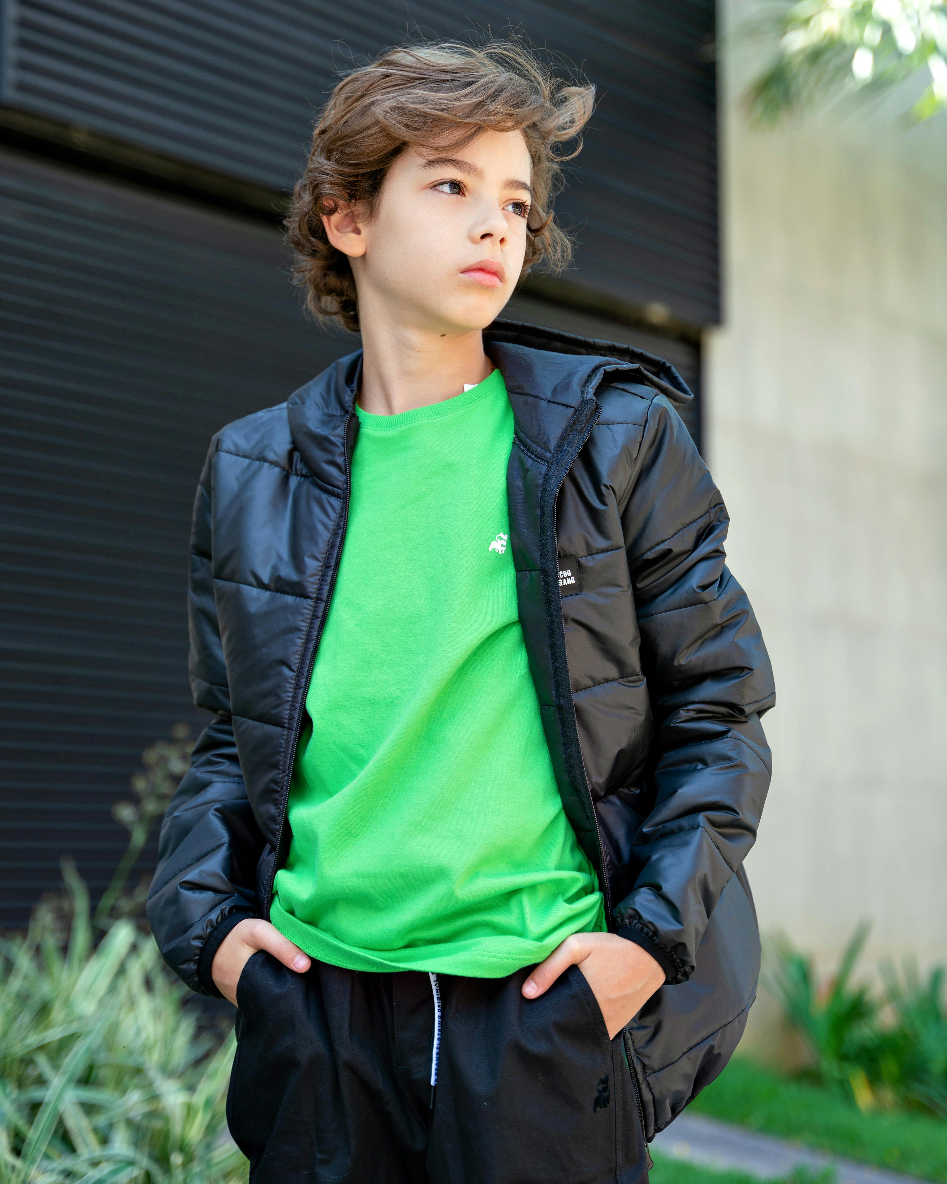 Boy Wearing Black Leather Jacket · Free Stock Photo