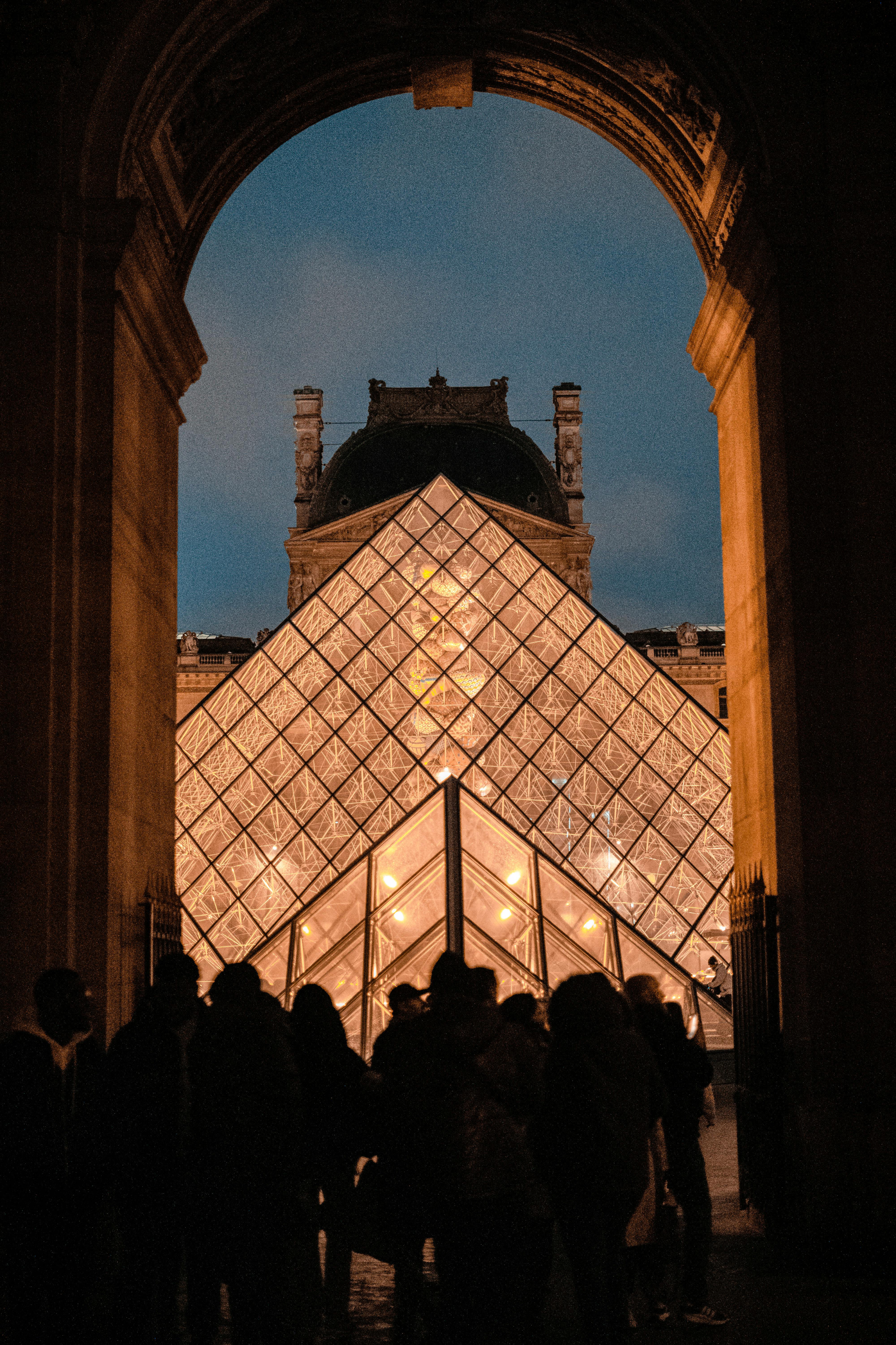Glass Louvre Pyramid · Free Stock Photo