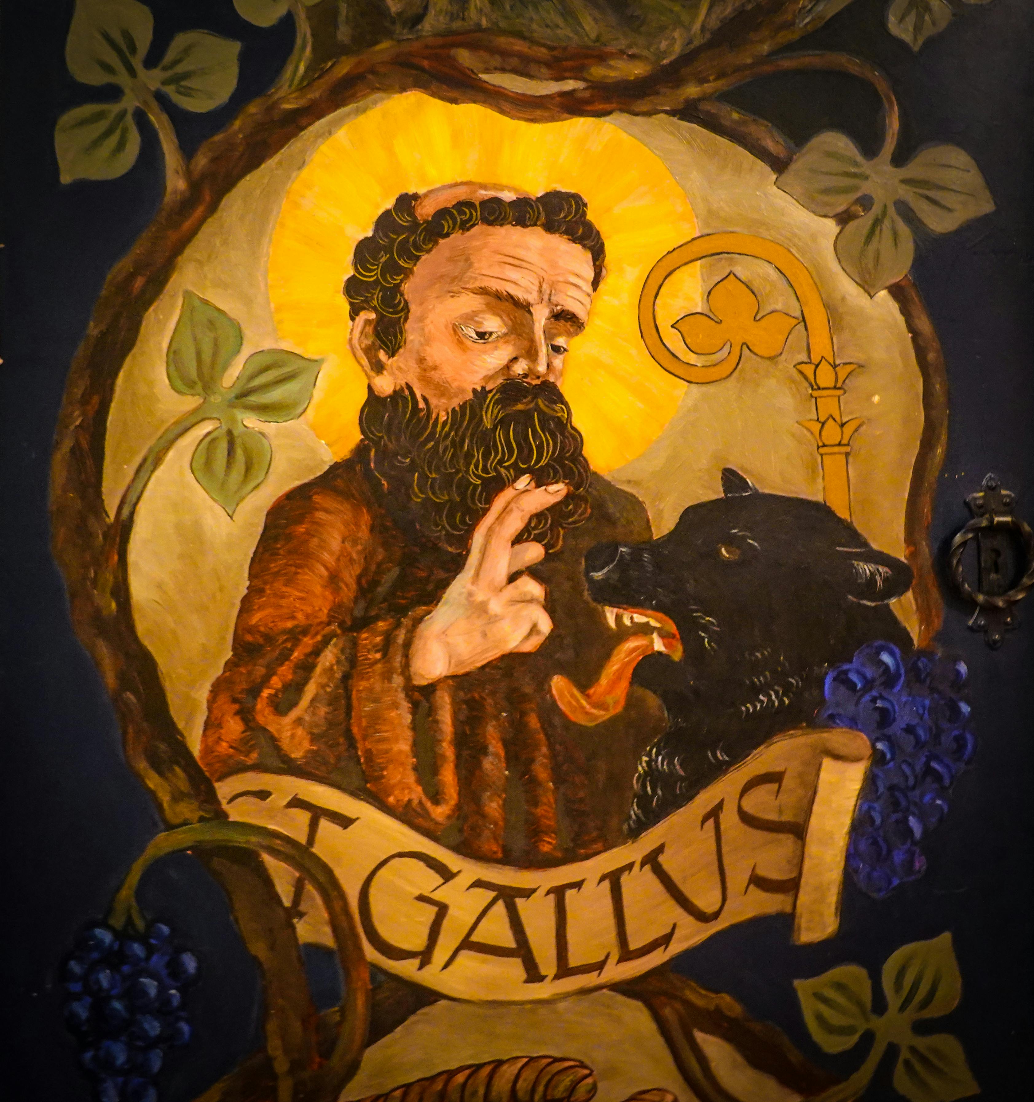 Religious Painting of Saint Gallus · Free Stock Photo