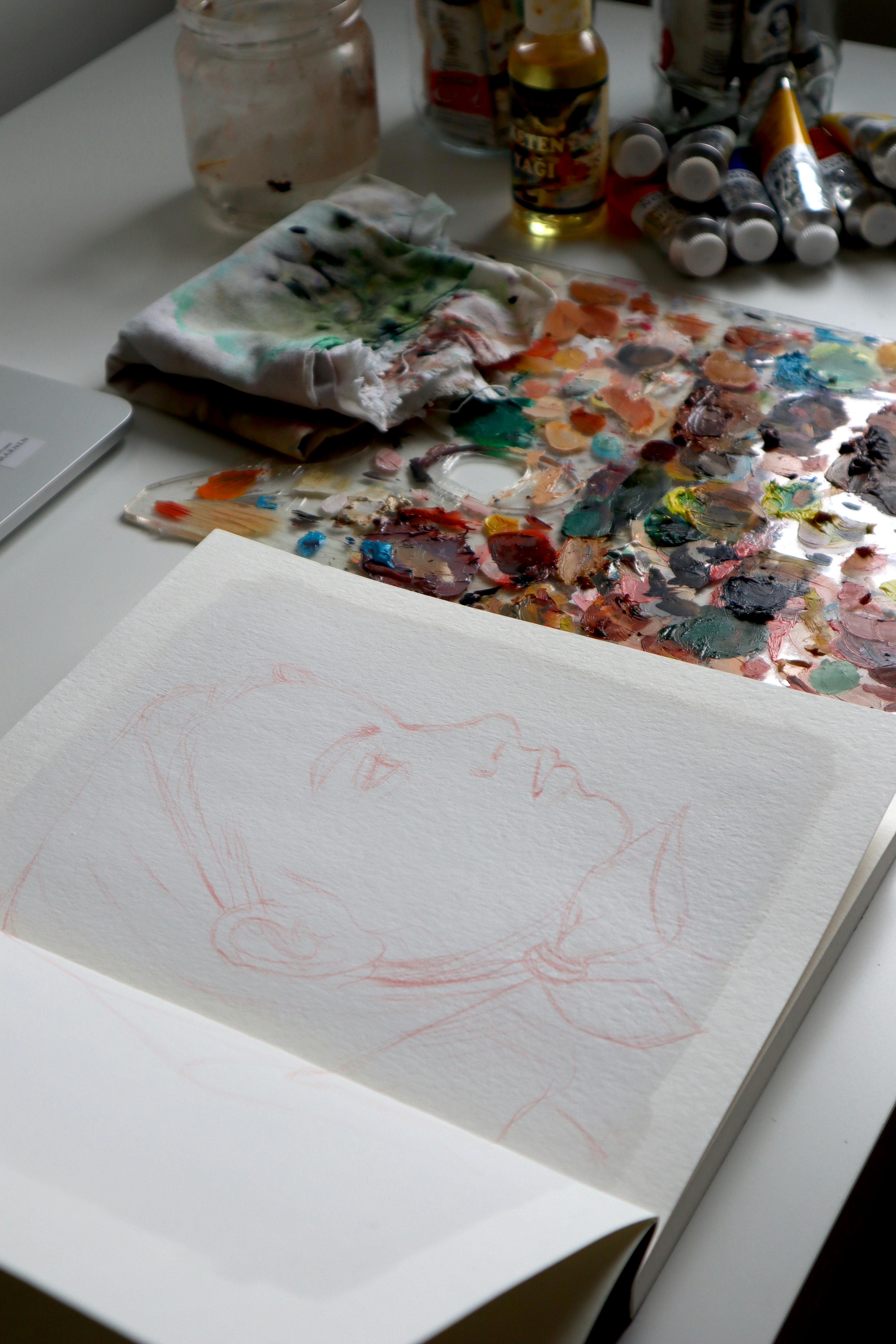 Sketch Drawing in a Sketch Pad · Free Stock Photo