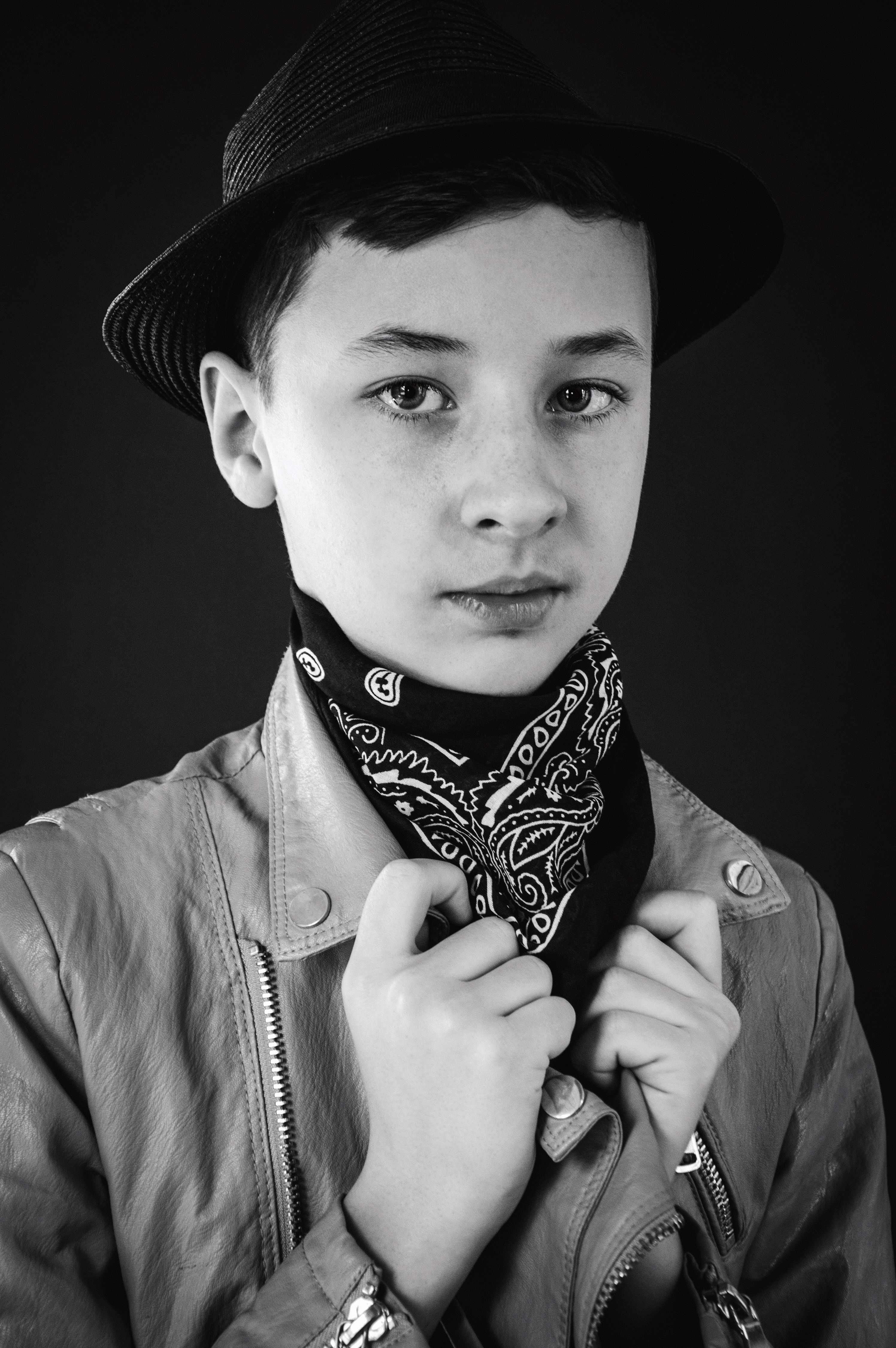 Portrait of a Young Boy Wearing Hat · Free Stock Photo