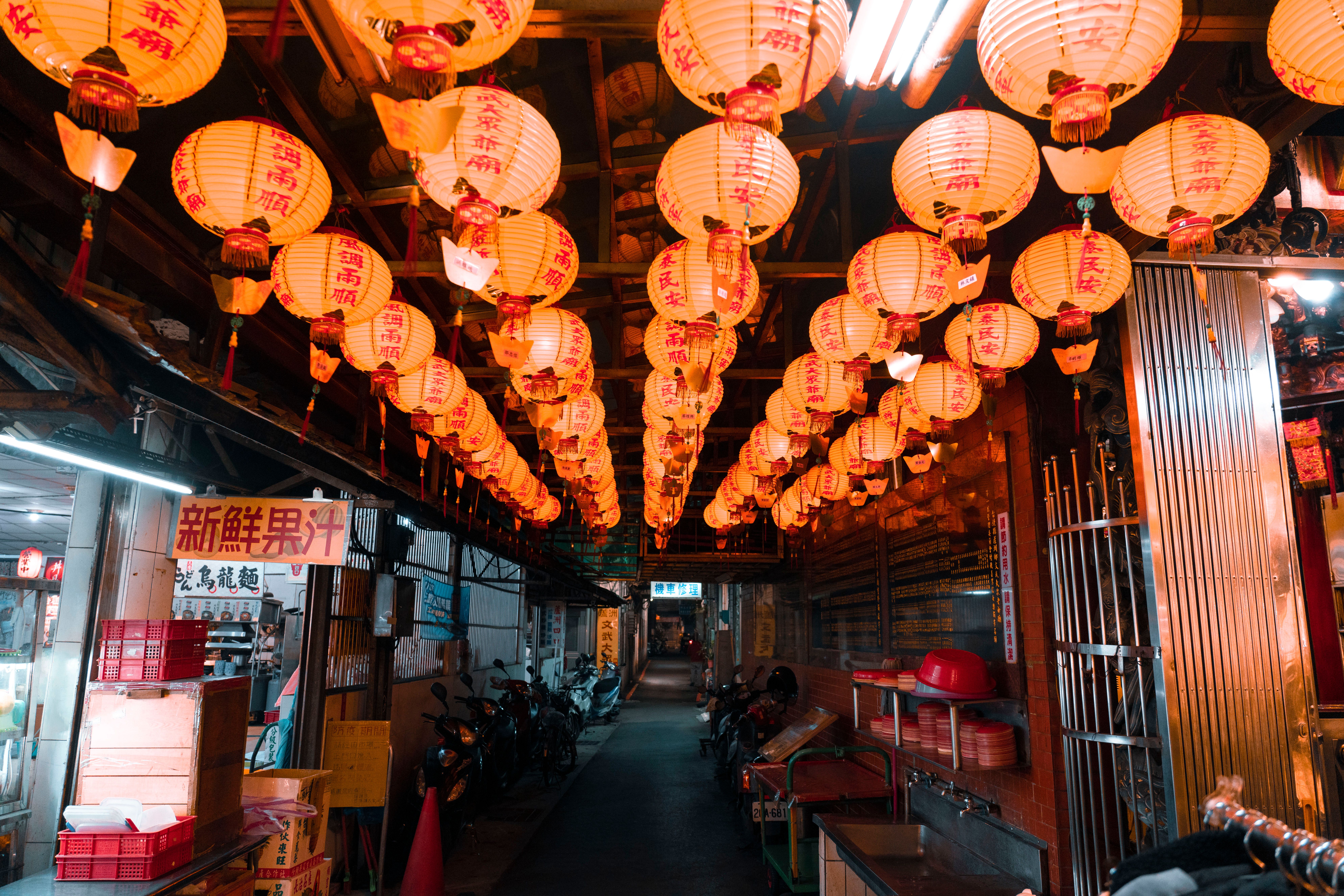 Traditional Lanterns Decorating Ceiling · Free Stock Photo