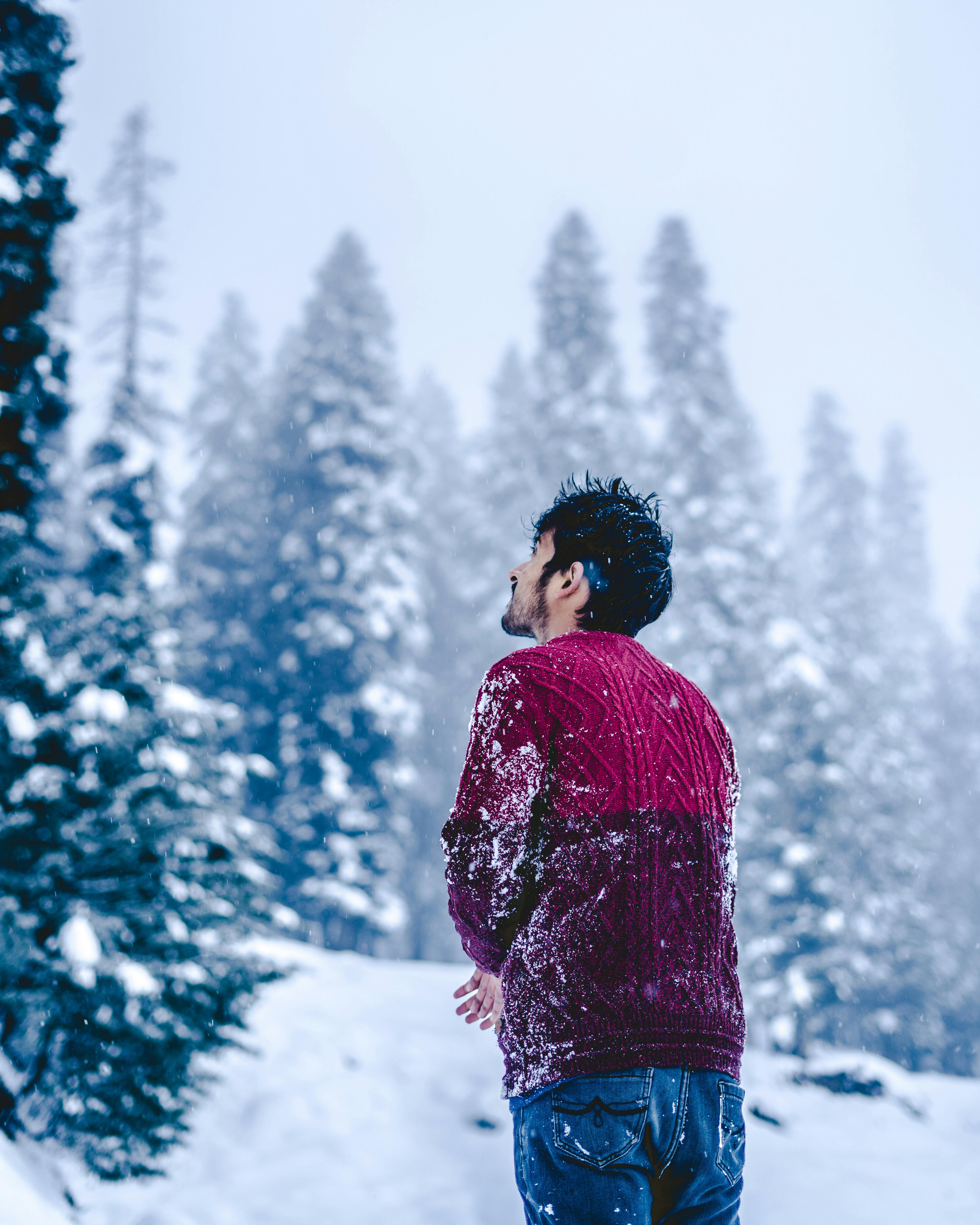 Man in Snowy Scenery · Free Stock Photo