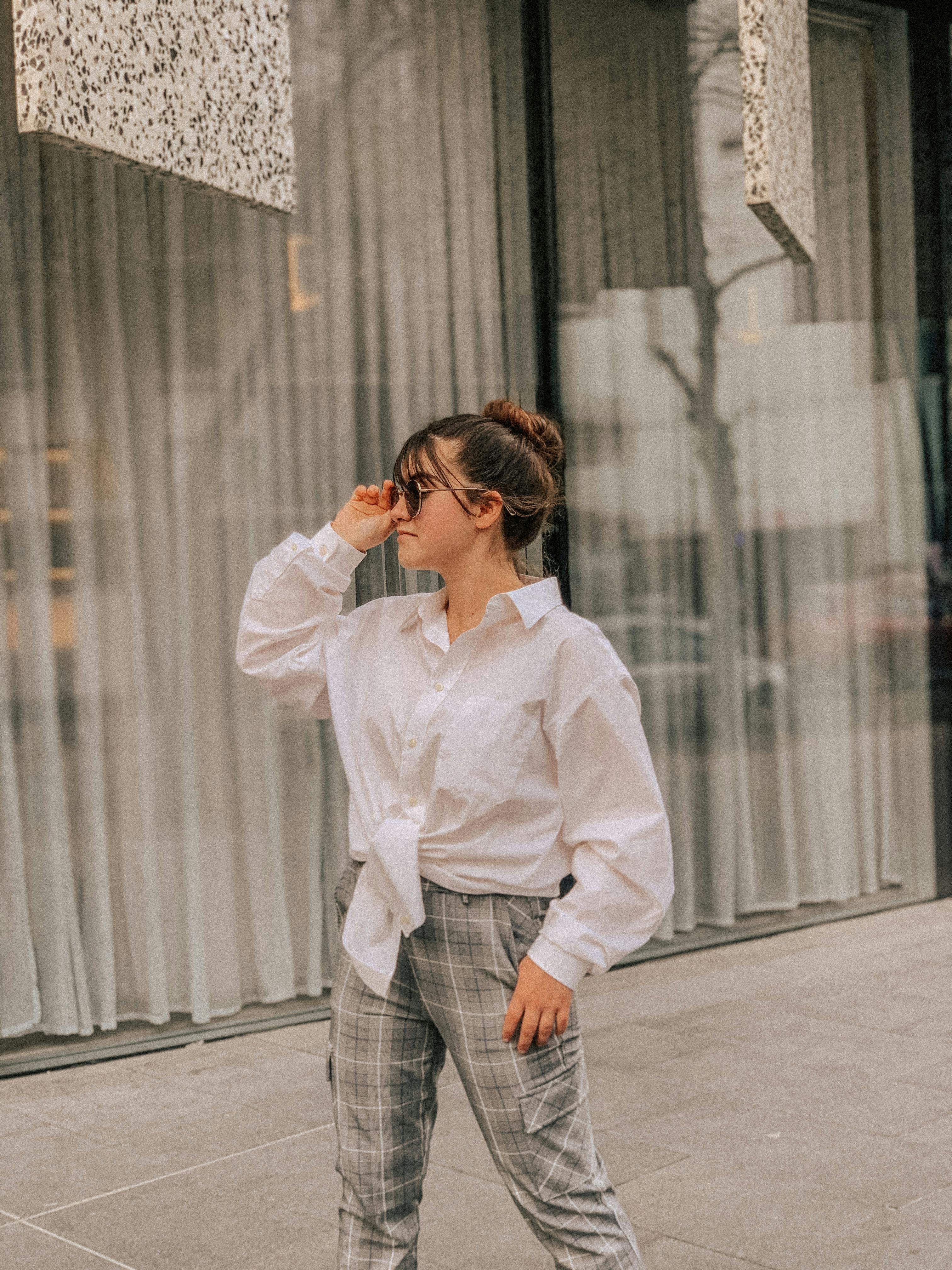 Woman in Shirt Posing · Free Stock Photo