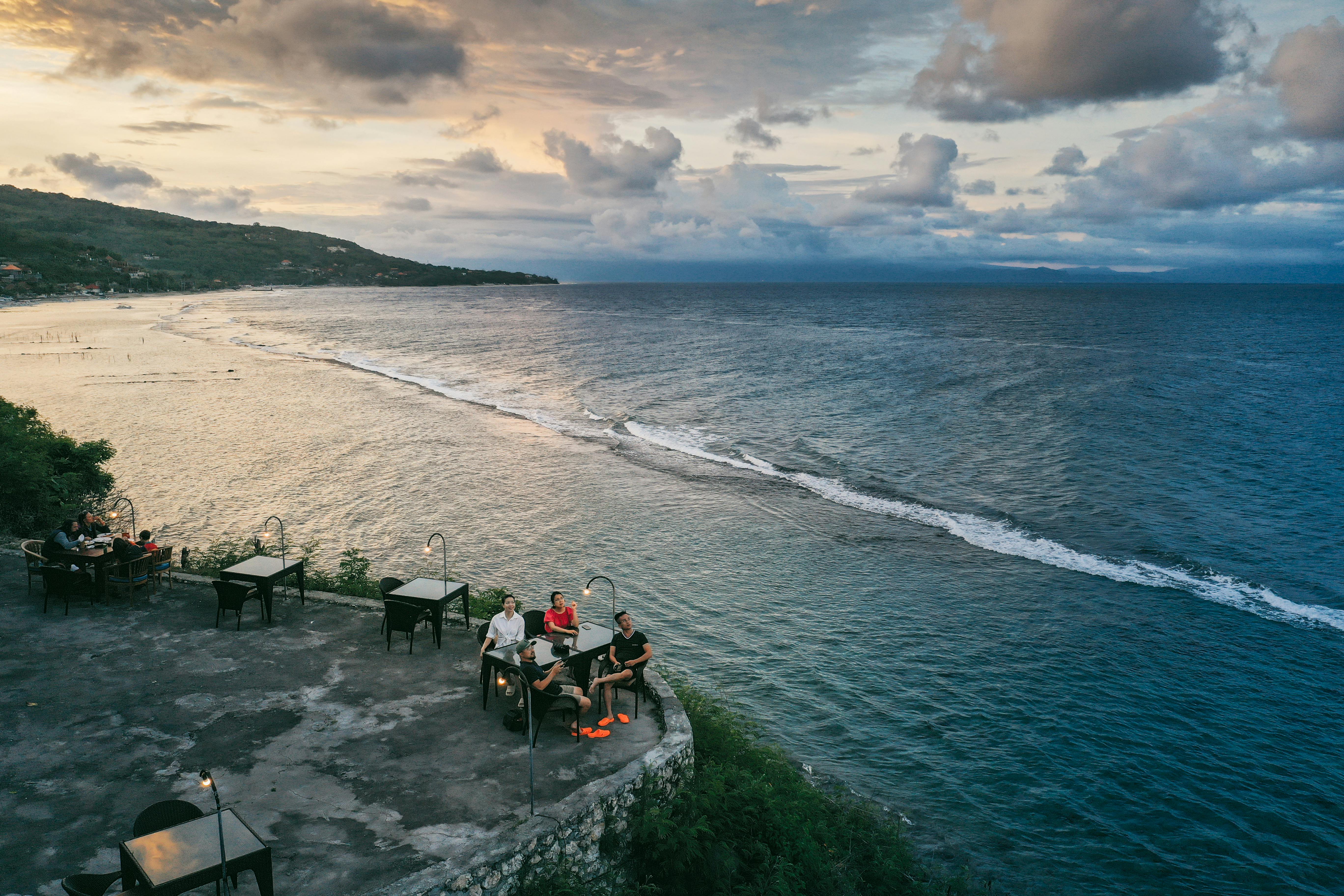 Restaurant Patio Overlooking Sea · Free Stock Photo